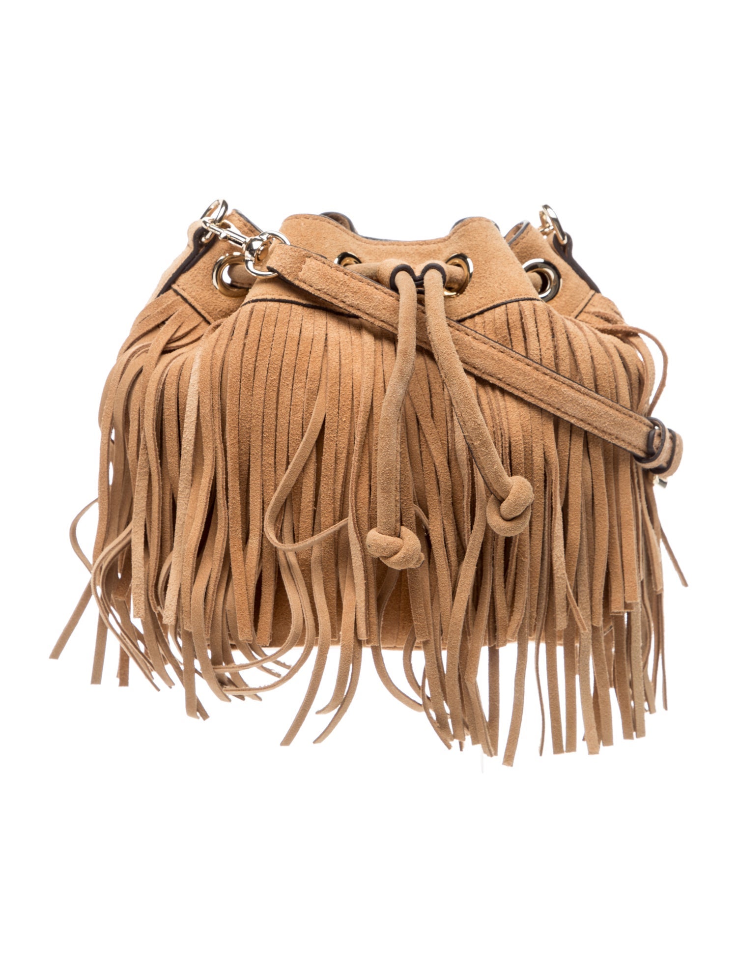 Rebecca Minkoff Suede Bucket Bag - Neutrals Crossbody Bags, Handbags ...