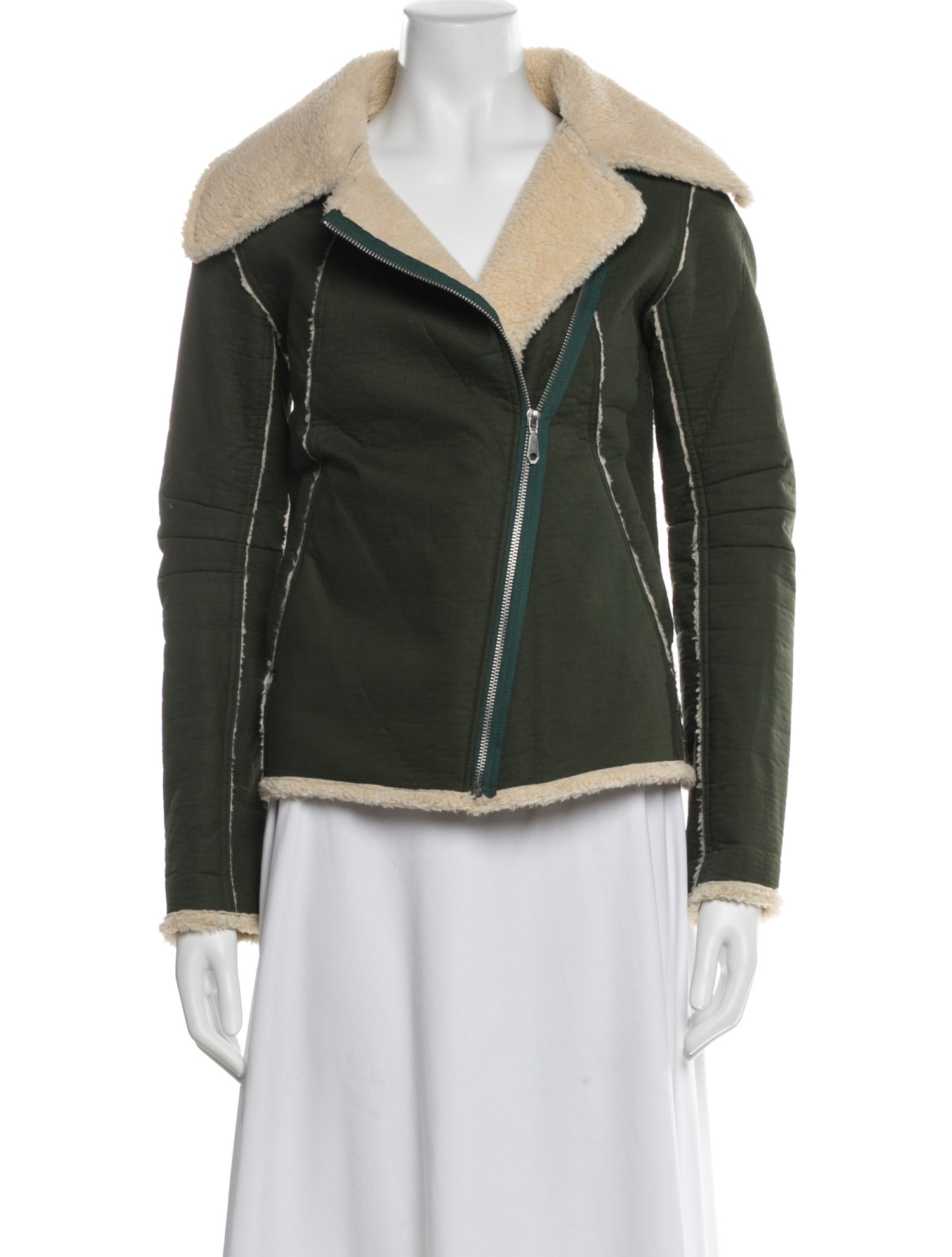 Rebecca Minkoff Biker Jacket - Green Jackets, Clothing - WRM144257 ...