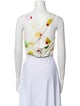 Rachel Antonoff Printed Square Neckline Crop Top - Neutrals Tops ...