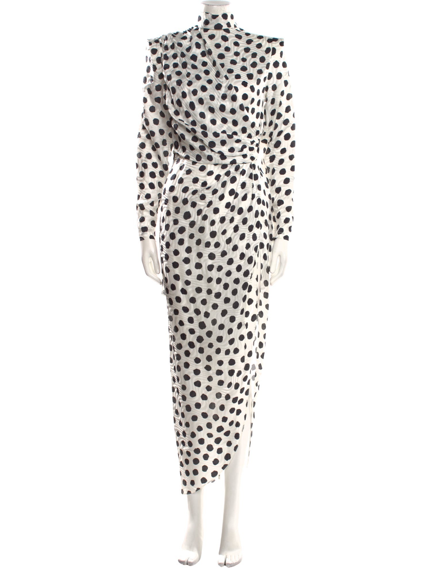 Ronny Kobo Polka Dot Print Long Dress w/ Tags - White Dresses, Clothing ...