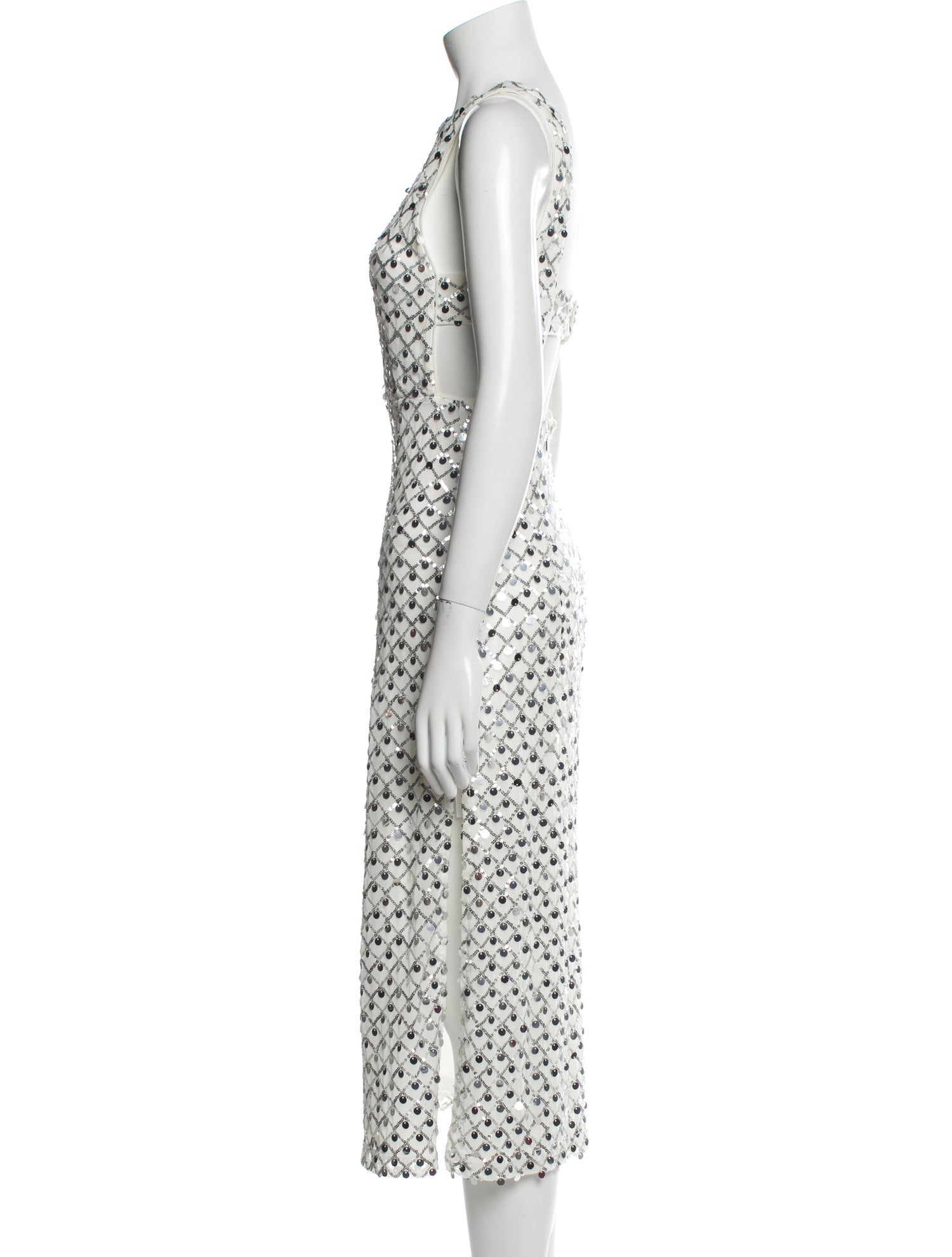 ROTATE Birger Christensen Plaid Print Long Dress - White Dresses ...