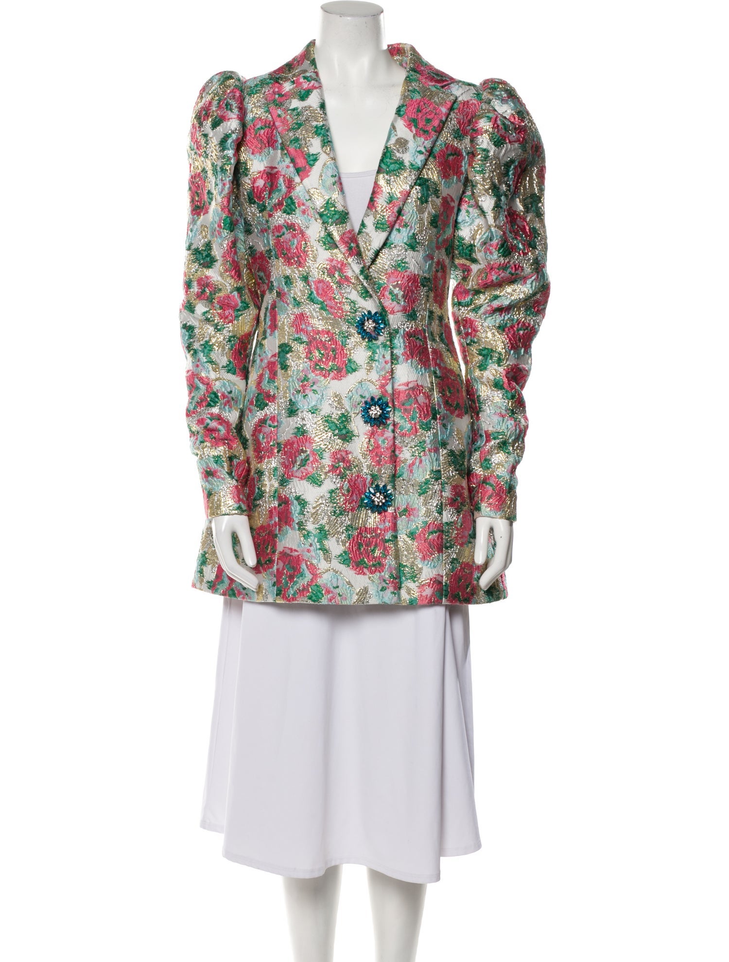 ROTATE Birger Christensen Floral Print Coat - Pink Coats, Clothing ...