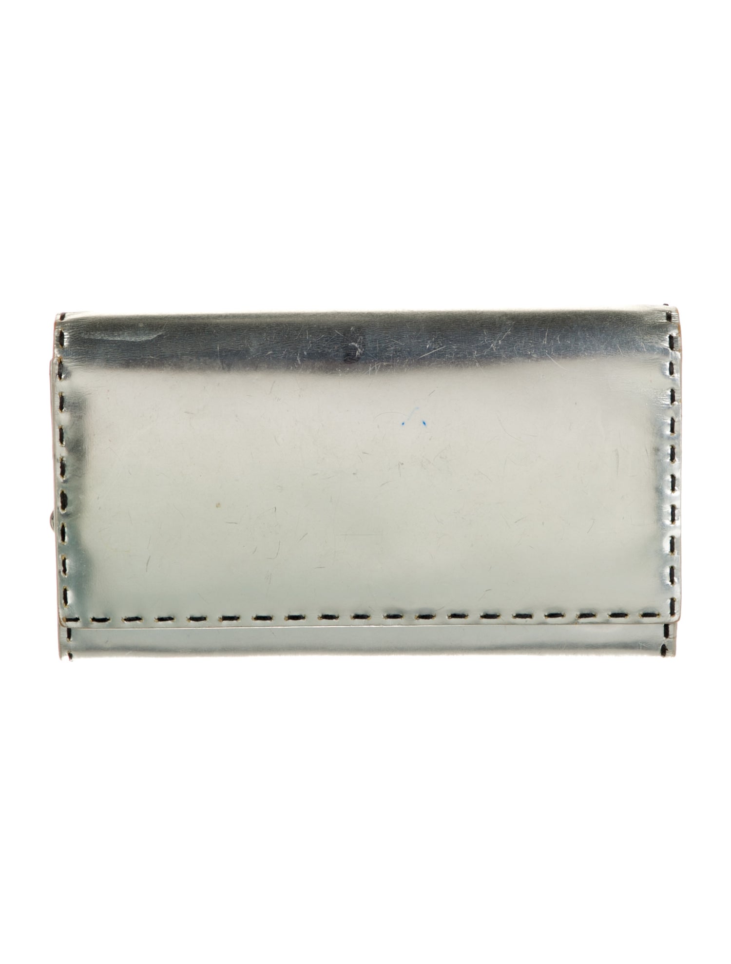 Renaud Pellegrino Patent Leather Continental Wallet - Silver Wallets, Accessories - WRPLG20661 ...