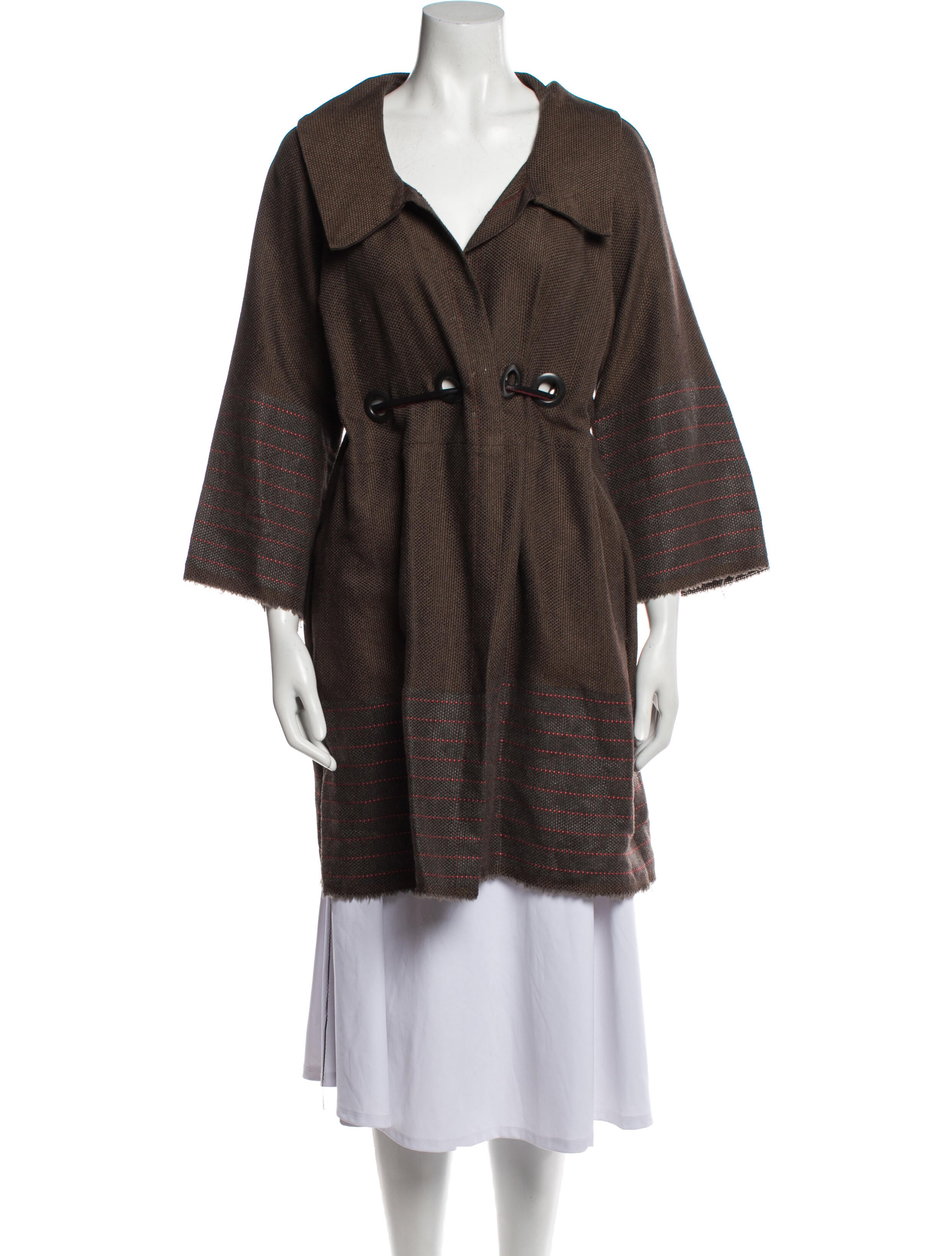 Rozae Nichols Tweed Pattern Coat - Brown Coats, Clothing - WRQ21449 ...