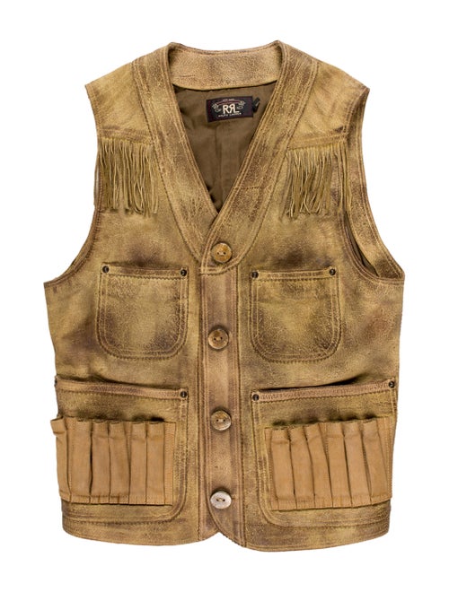RRL & Co. Deerskin Utility Vest - Clothing - WRRLL20384 | The RealReal