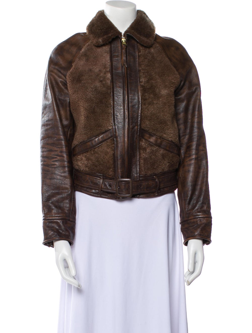 RRL & Co. Calf Leather Biker Jacket - Gem