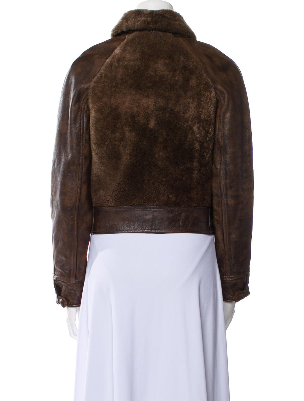 RRL & Co. Calf Leather Biker Jacket - Gem