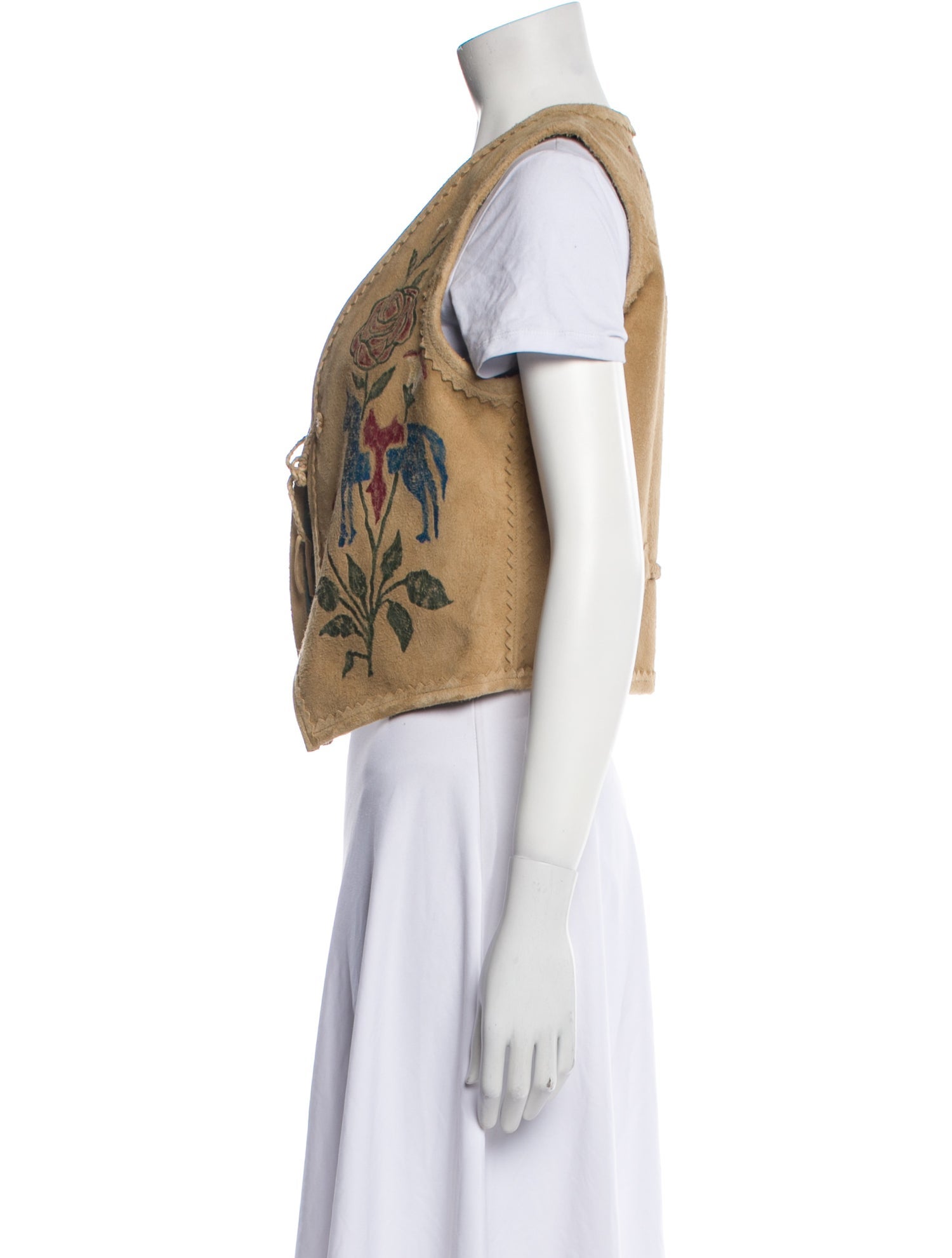 RRL & Co. 'Limited Edition' Painted Patterned Vest - Neutrals Jackets ...