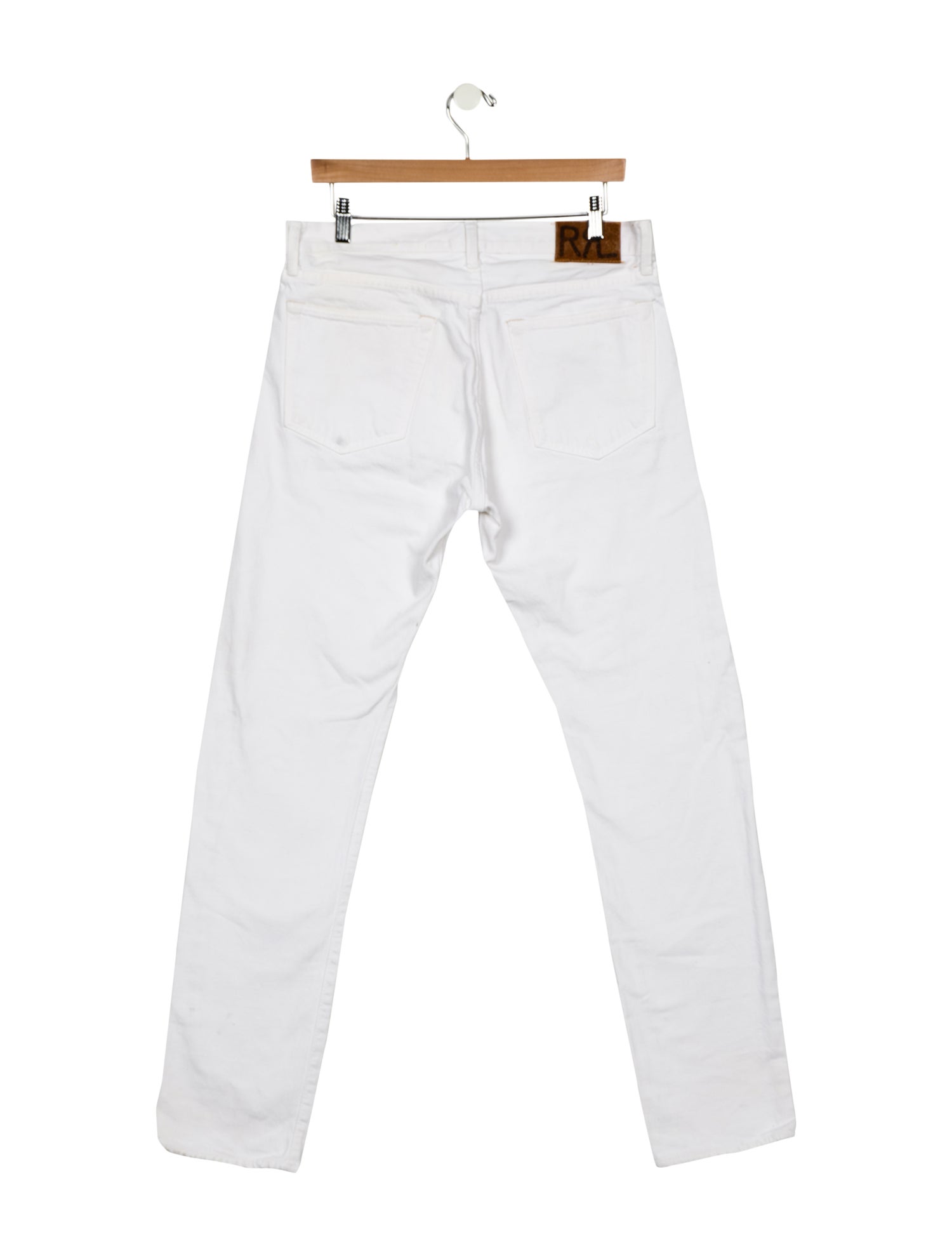 Ralph Lauren Purple Label Slim Fit Jeans - White, 10.25" Rise Jeans ...
