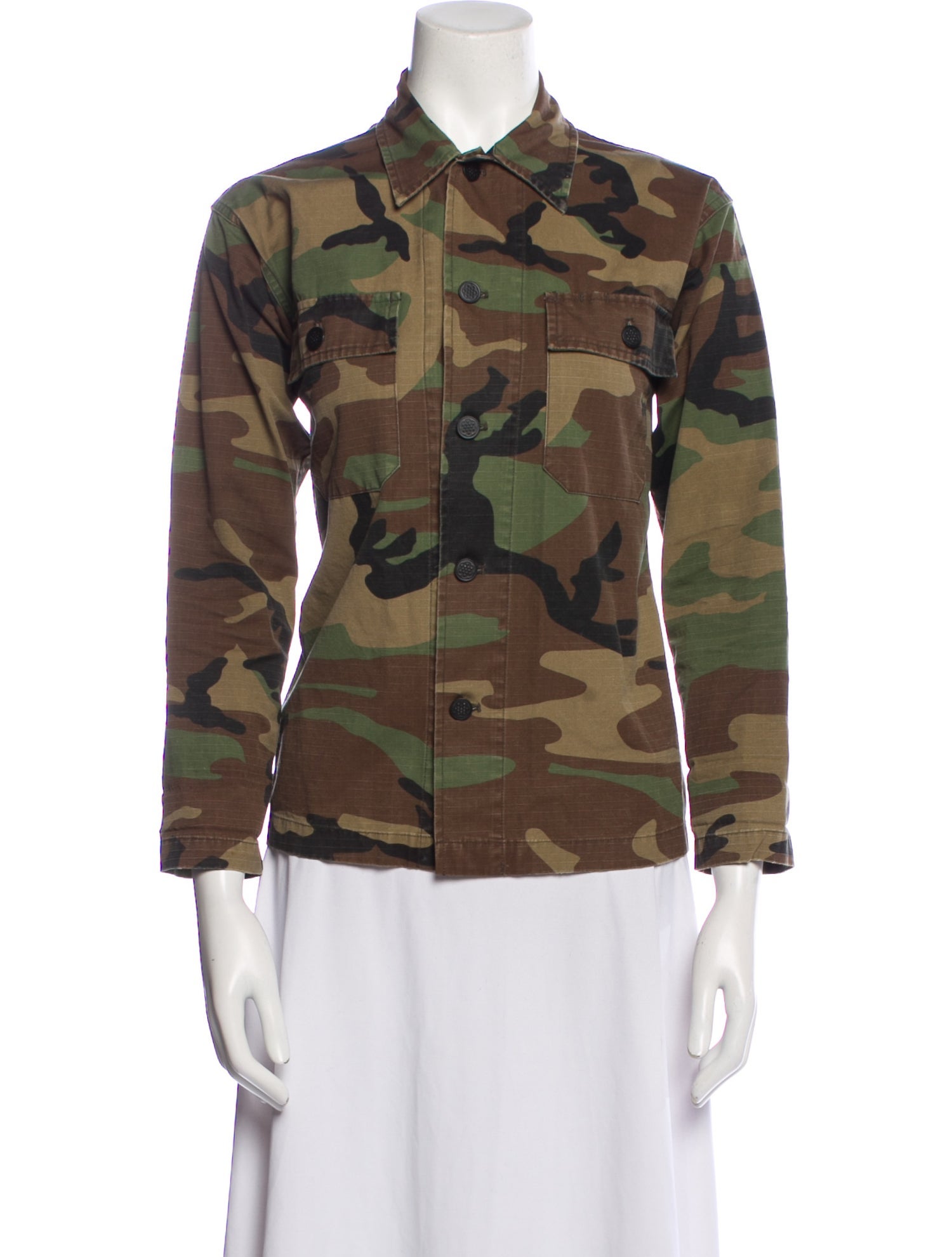 RRL & Co. Camouflage Print Utility Jacket - Brown Jackets, Clothing ...