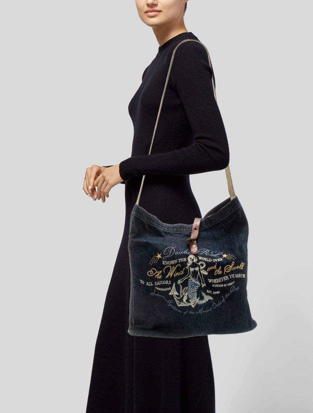 RRL & Co. Denim Messenger Bag - Blue Totes, Handbags - WRRLL32478 | The ...