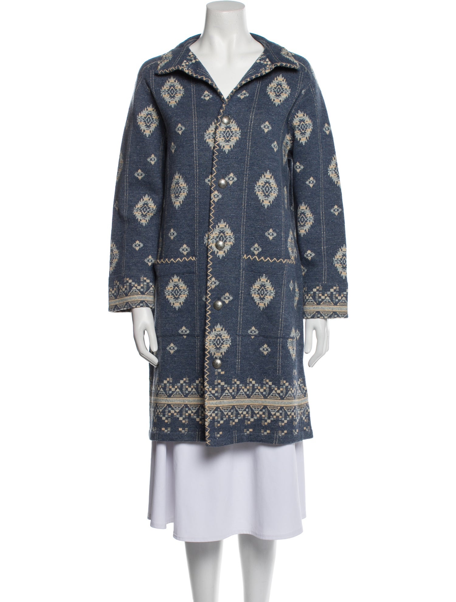 RRL & Co. Printed Coat - Blue Coats, Clothing - WRRLL32831 | The RealReal