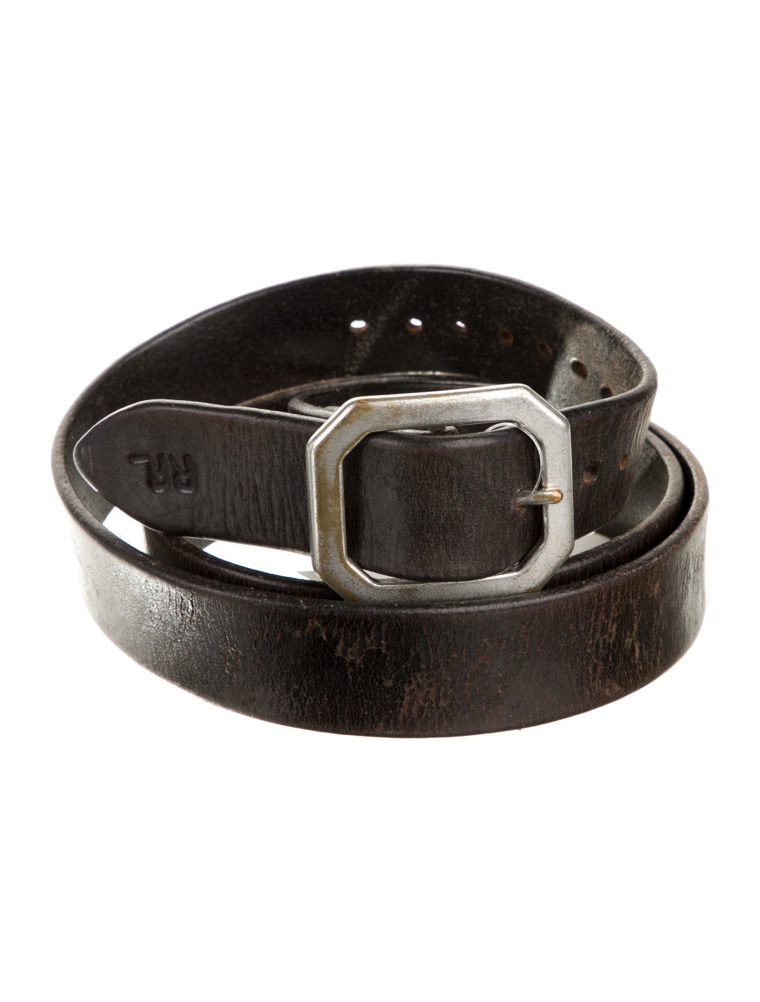RRL & Co. Skinny Leather Waist Belt - Brown Belts, Accessories ...