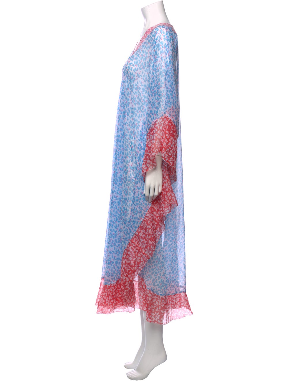 Roller Rabbit Floral Print Midi Length Dress - Gem