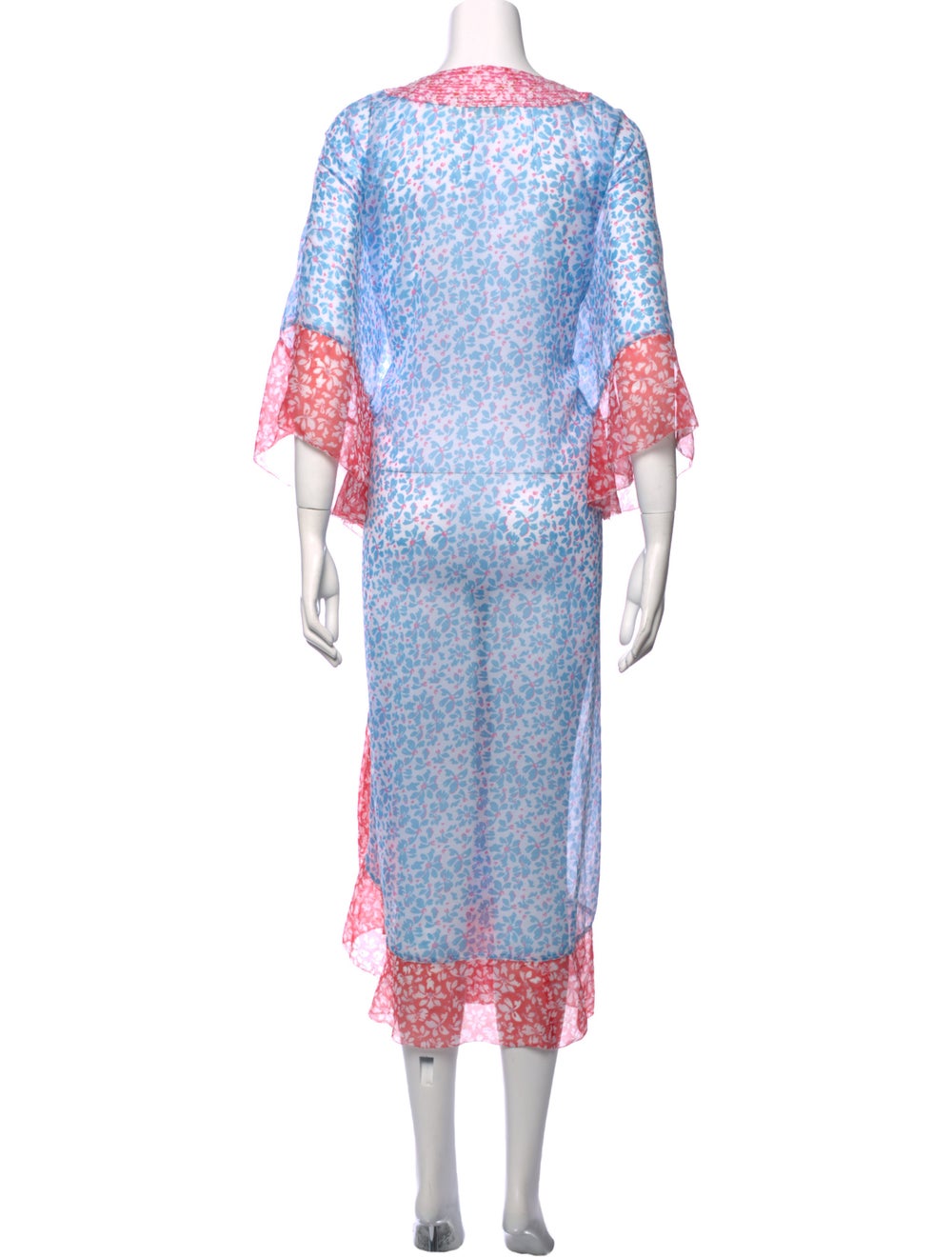 Roller Rabbit Floral Print Midi Length Dress - Gem