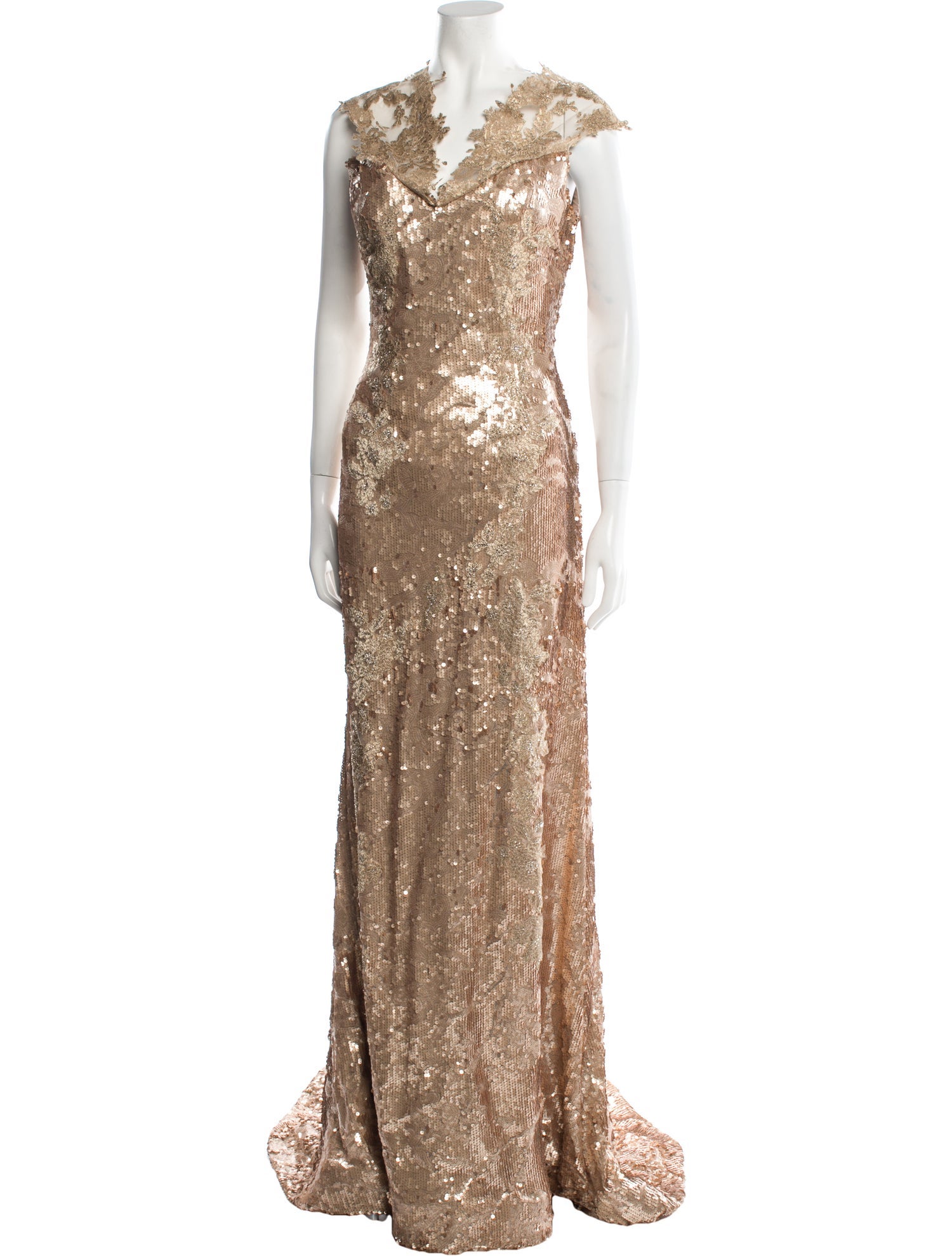 Rene Ruiz V-Neck Long Dress - Neutrals Dresses, Clothing - WRRUZ21560 ...