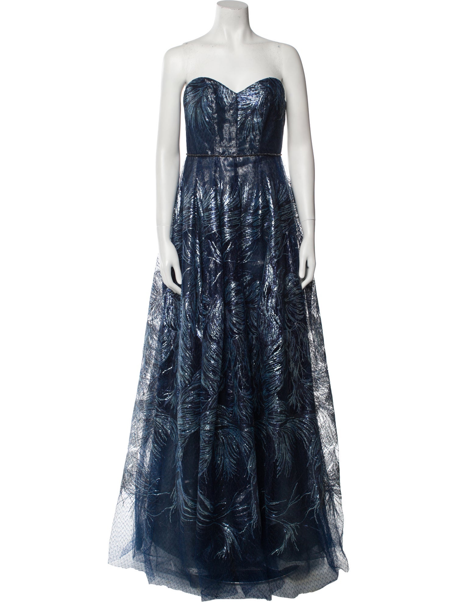 Rene Ruiz Strapless Long Dress - Blue Dresses, Clothing - WRRUZ21933 ...