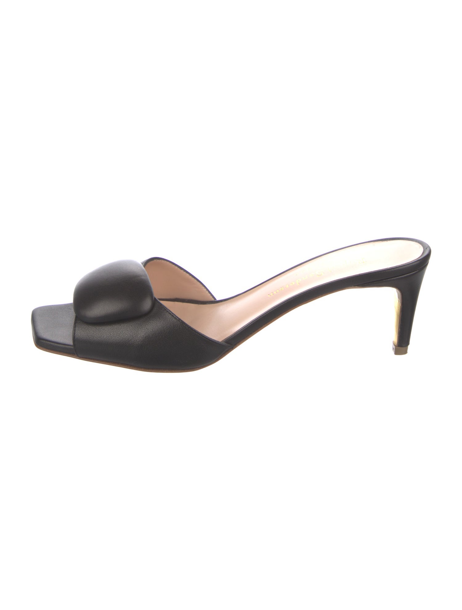 Rupert Sanderson Leather Slides - Black Sandals, Shoes - WRS24886 | The ...