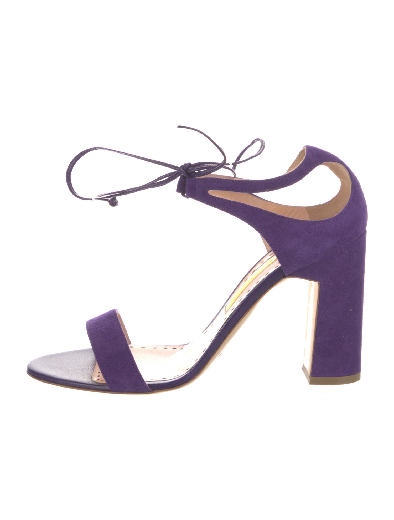 Rupert Sanderson Suede Sandals - Purple Sandals, Shoes - WRS25185 | The ...