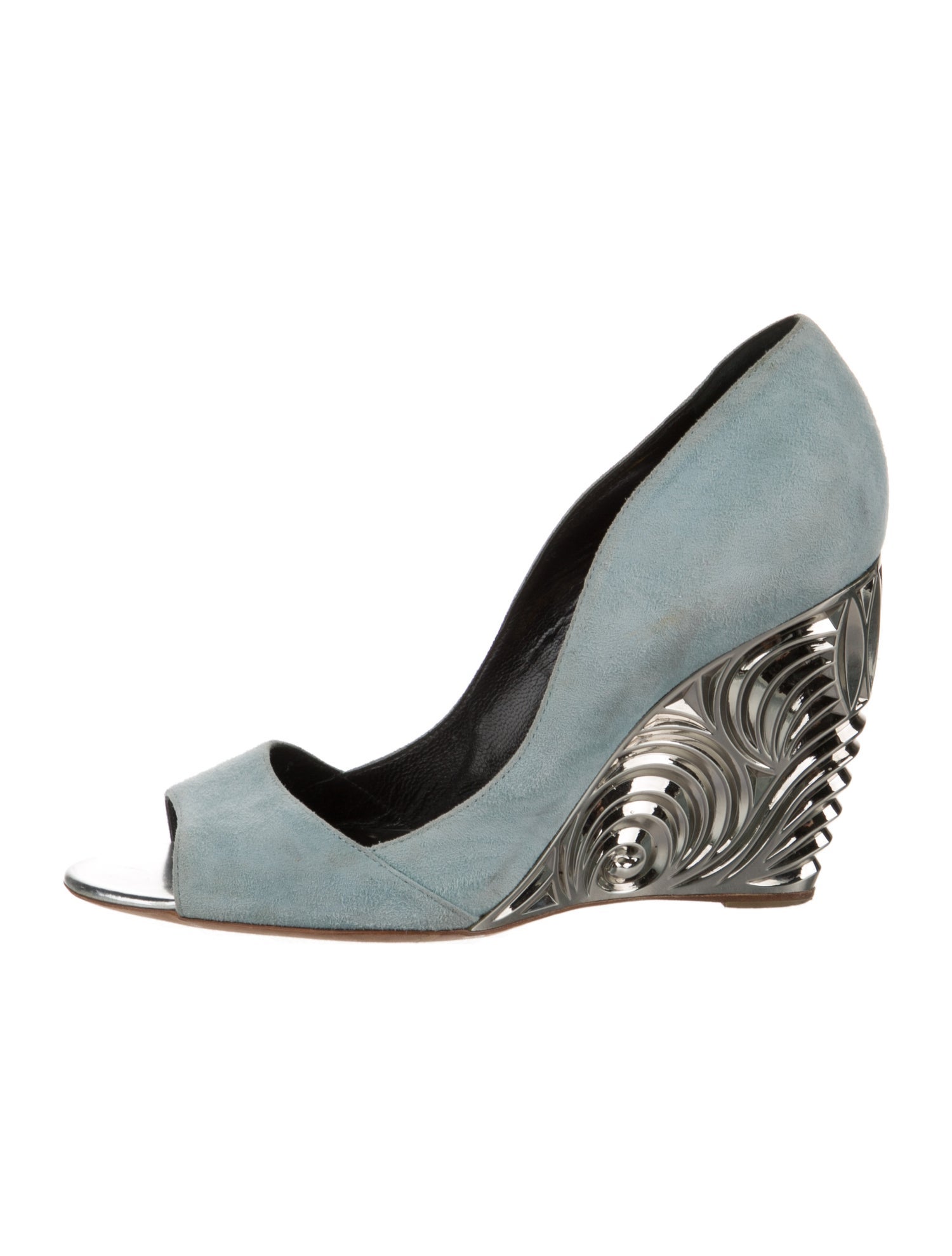 Rupert Sanderson Suede Pumps - Blue Pumps, Shoes - WRS25343 | The RealReal