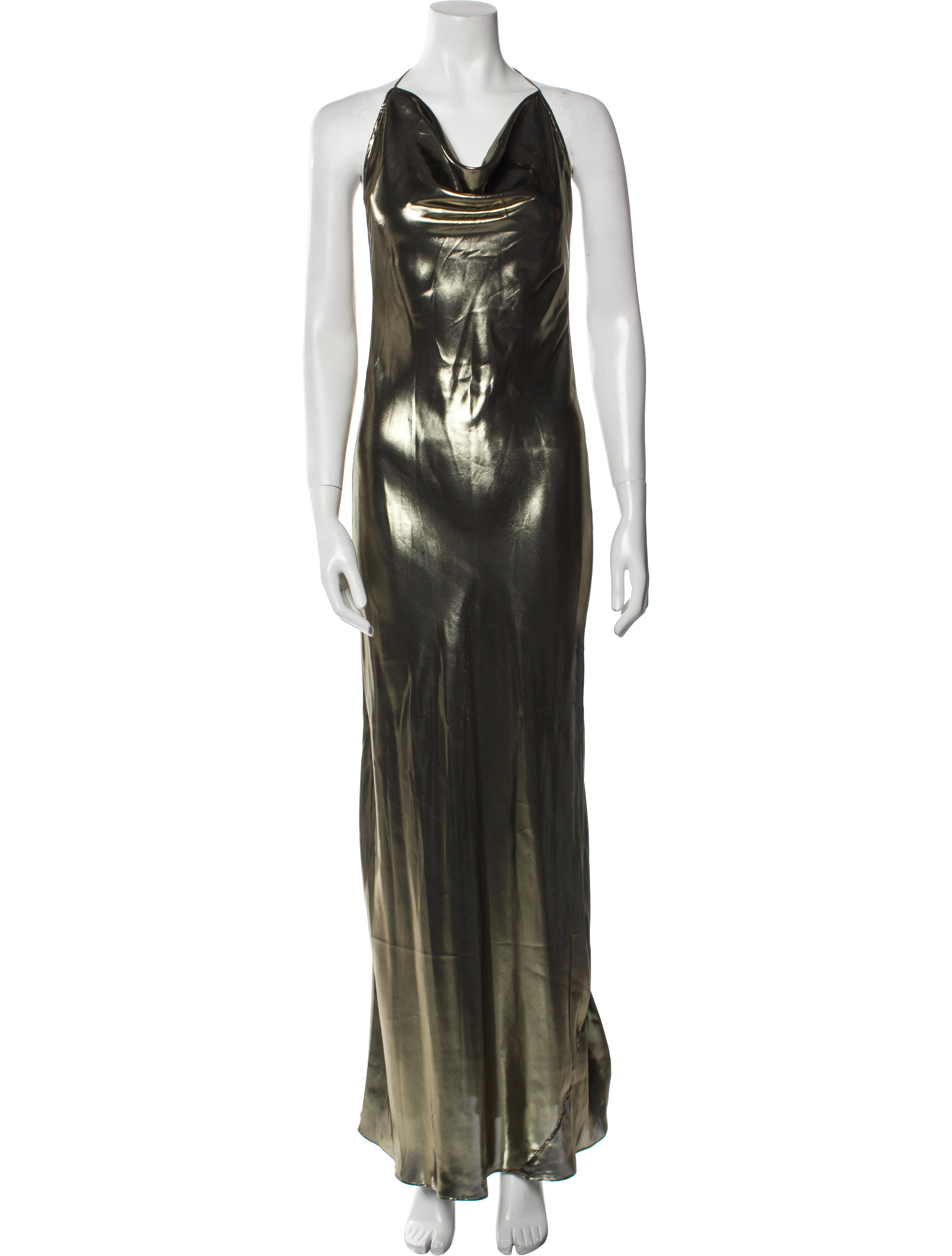 Rat & Boa Cowl Neck Long Dress w/ Tags - Gold Dresses, Clothing ...