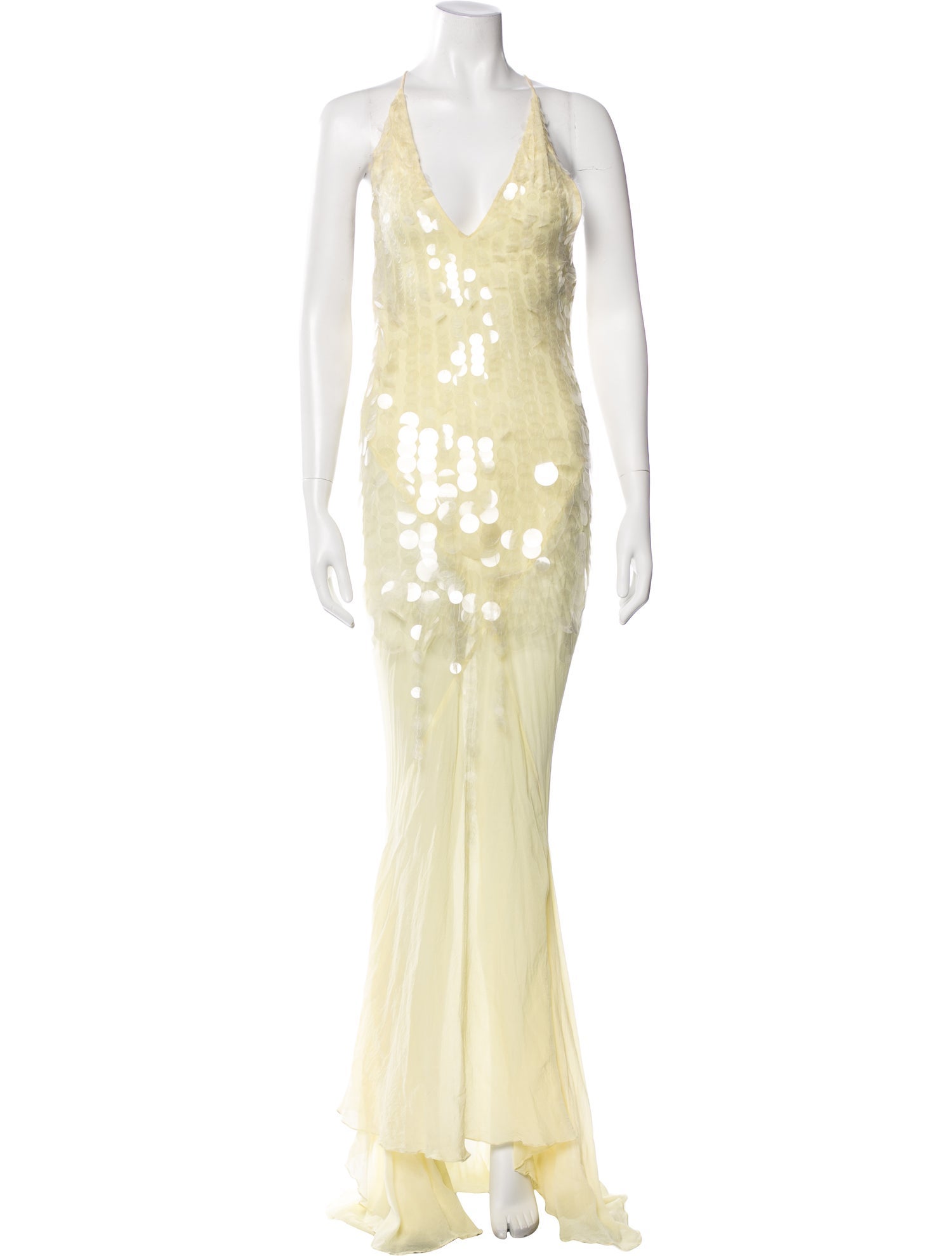 Rat & Boa Silk Long Dress - Yellow Dresses, Clothing - WRTAB23733 | The ...