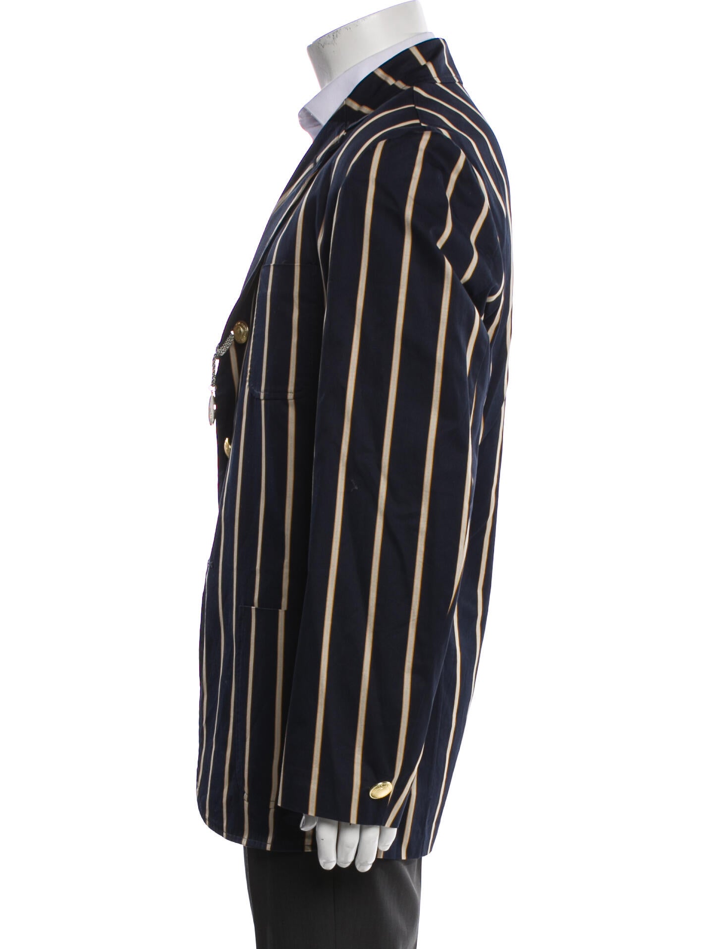 Rowing Blazers Striped Blazer - Blue Suiting, Clothing - WRWBZ21516 ...