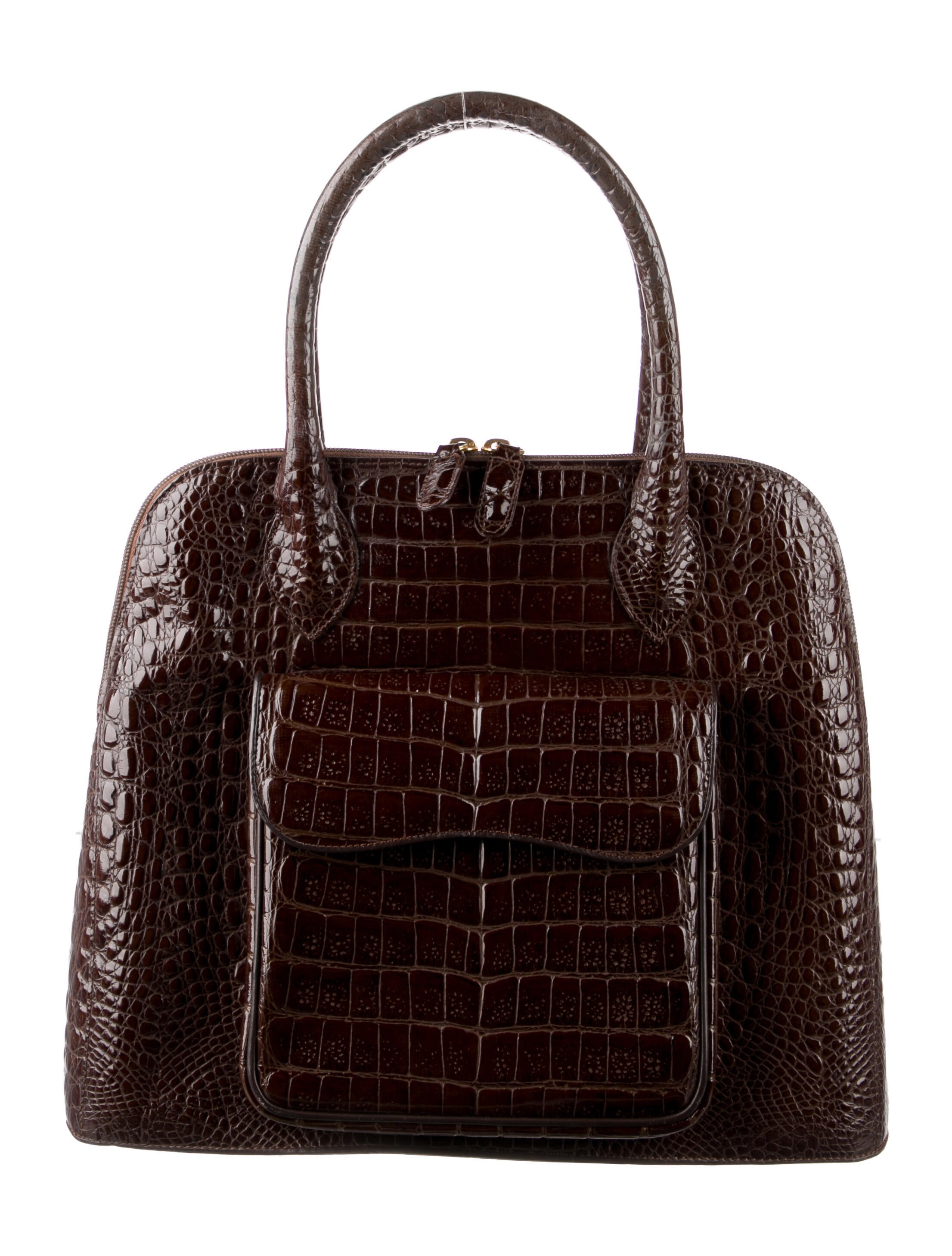 Retta Wolff Leather Handle Bag - Brown Handle Bags, Handbags ...