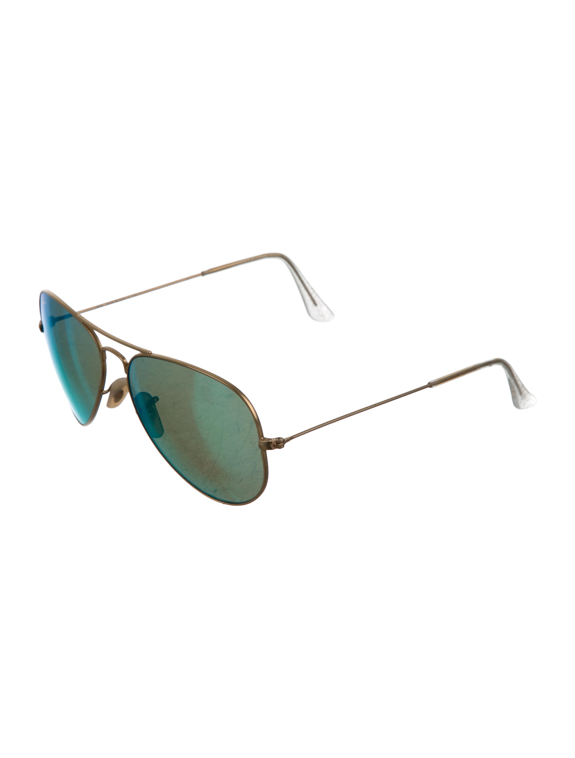 Ray-Ban Reflective Aviator Sunglasses - Gold Sunglasses, Accessories ...