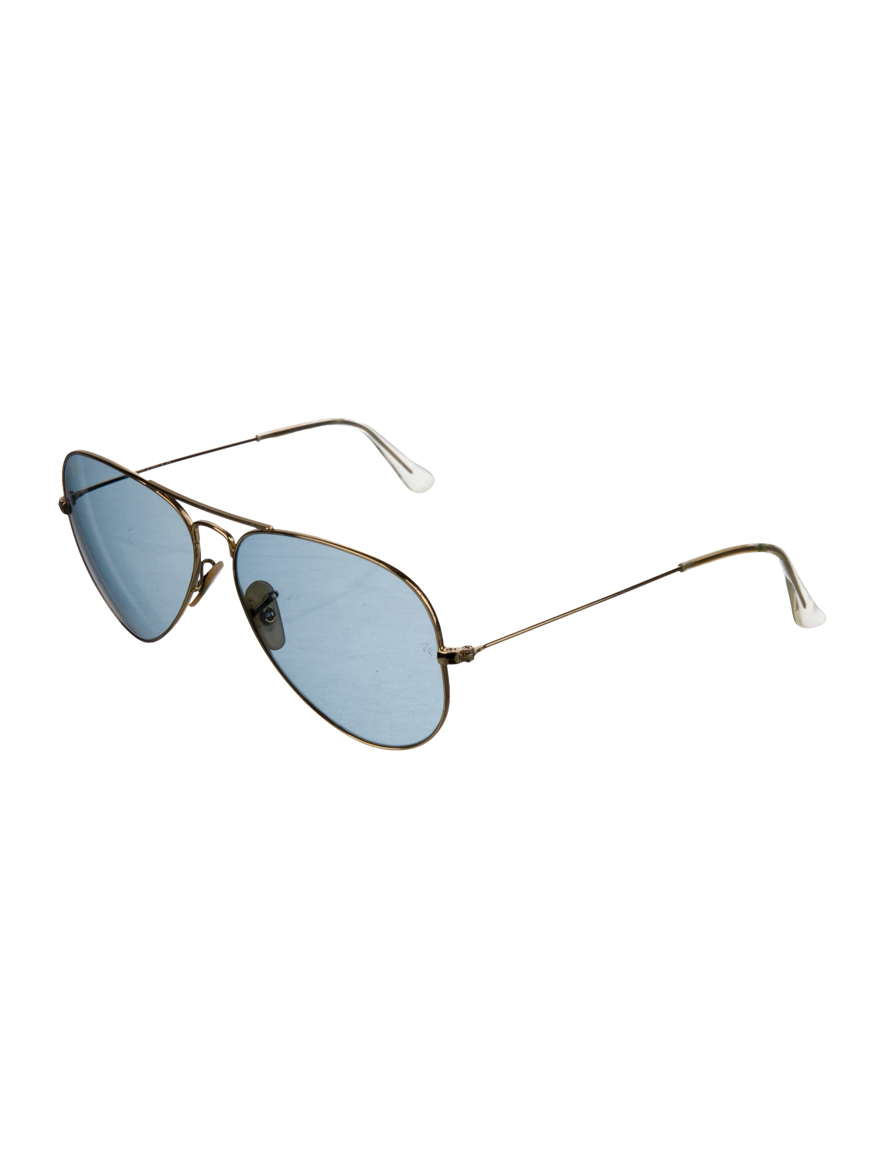 Ray-Ban Tinted Classic Aviator Sunglasses - Gold Sunglasses ...