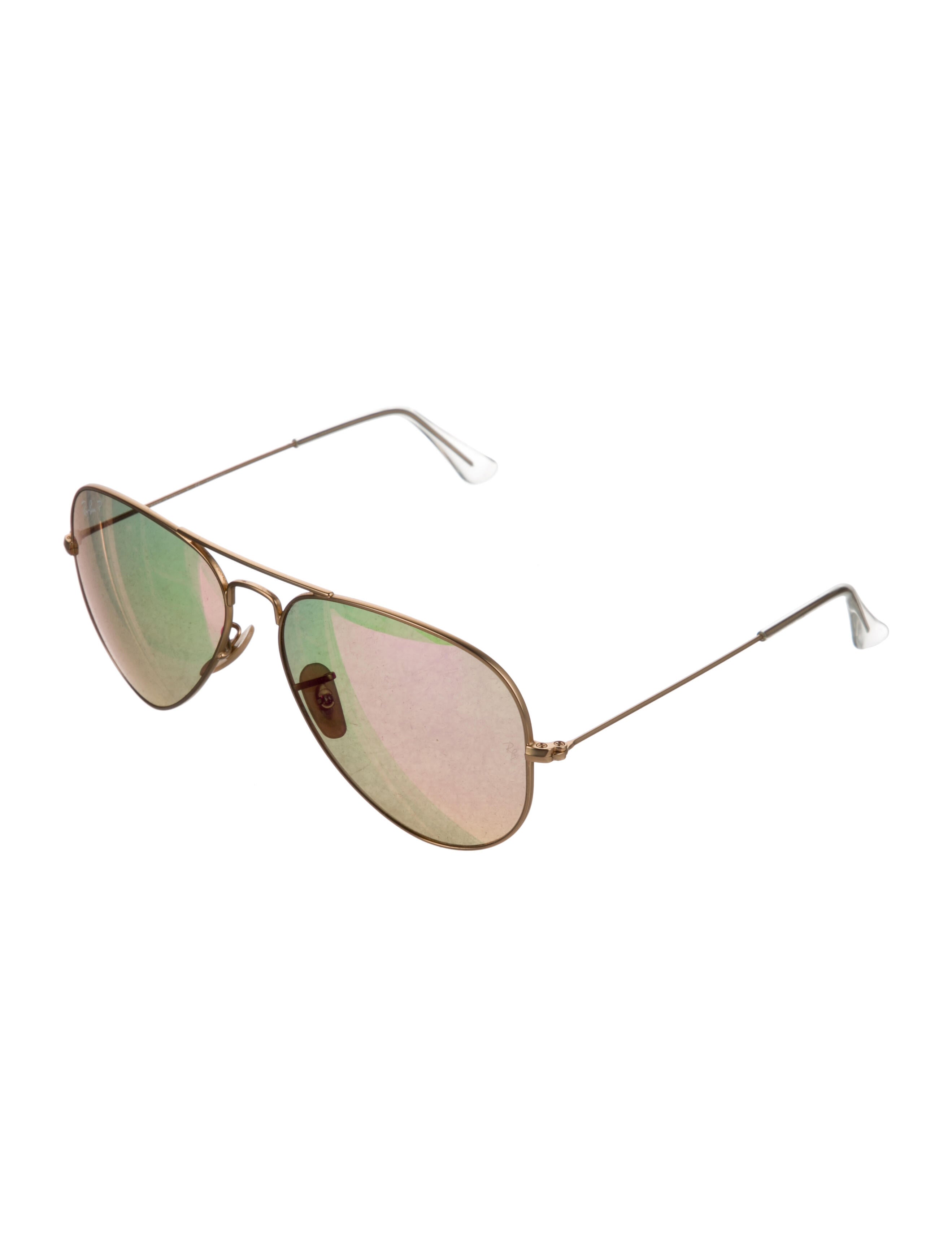 Ray-Ban Aviator Mirrored Sunglasses - Gold Sunglasses, Accessories ...