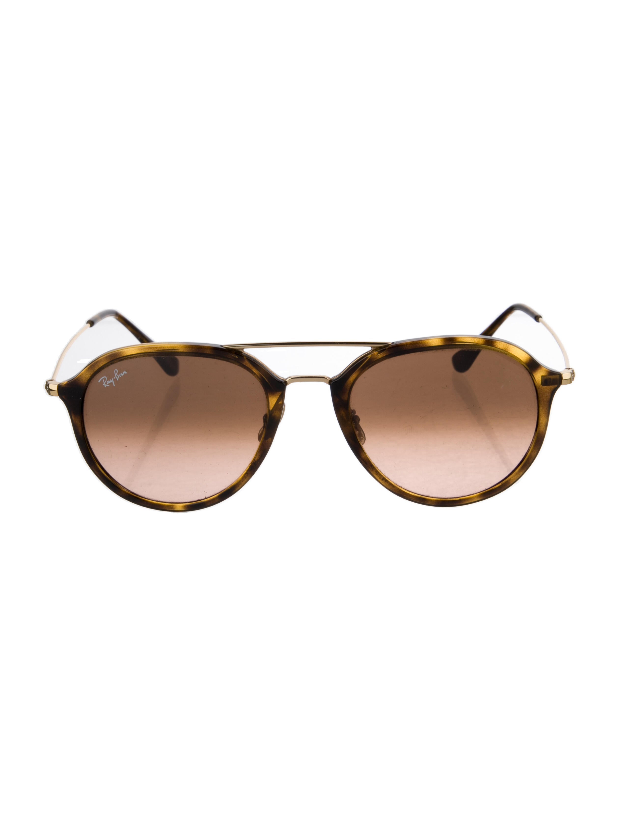 Ray-Ban Double Bridge Aviator Sunglasses - Gold Sunglasses, Accessories ...