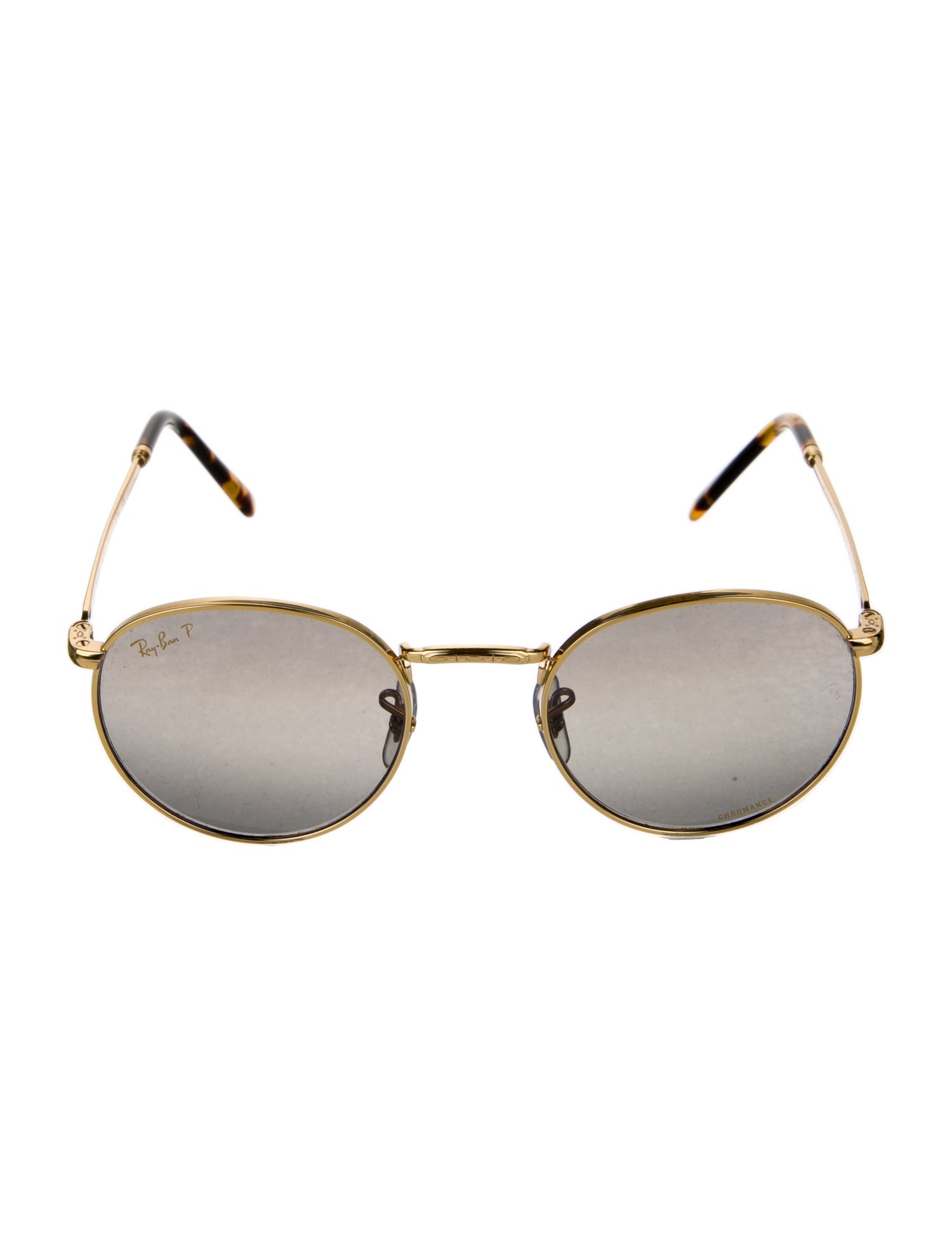 Ray-Ban Round Mirrored Sunglasses - Gold Sunglasses, Accessories ...