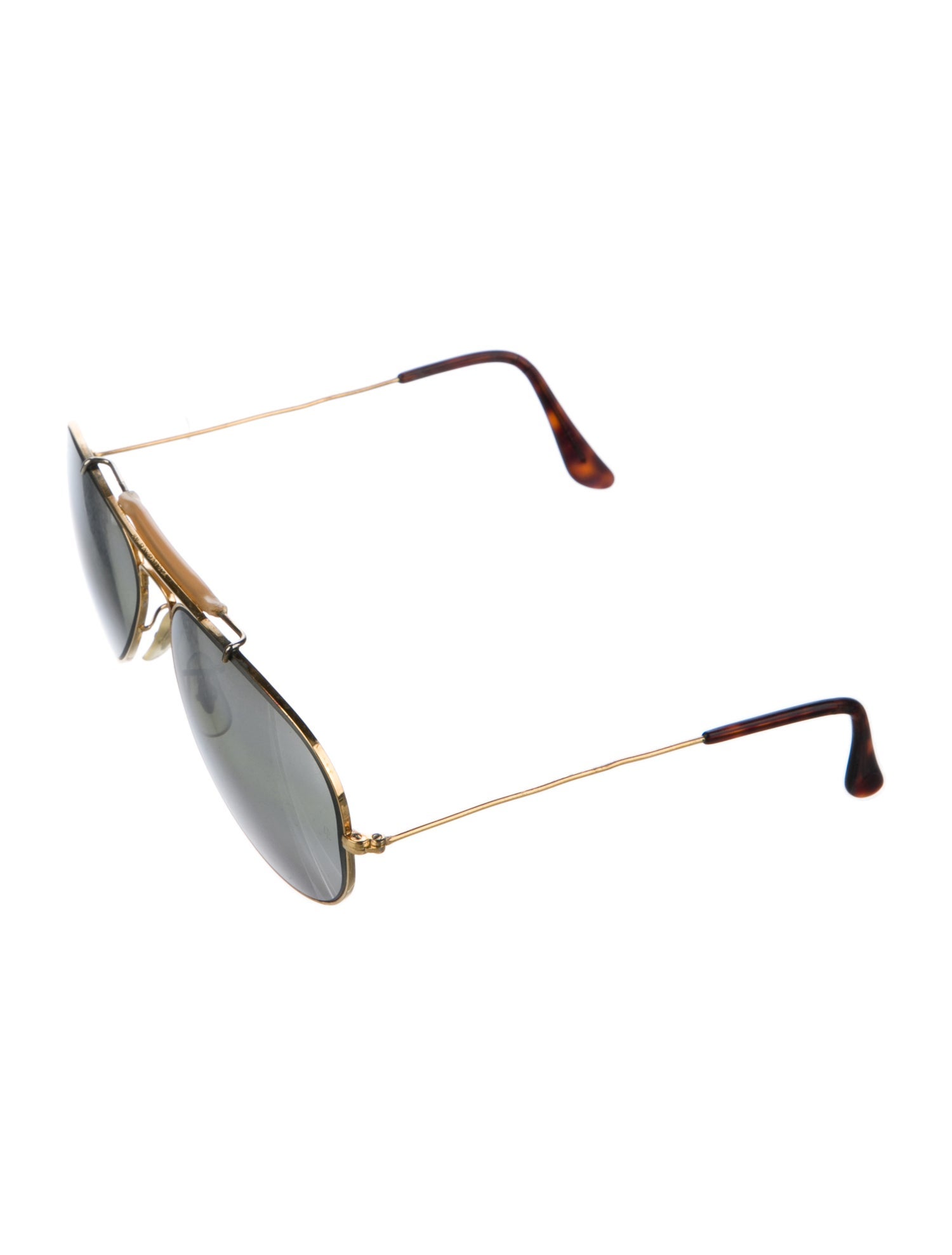Ray-Ban Vintage Vintage B&L Aviator Sunglasses - Gold Sunglasses ...