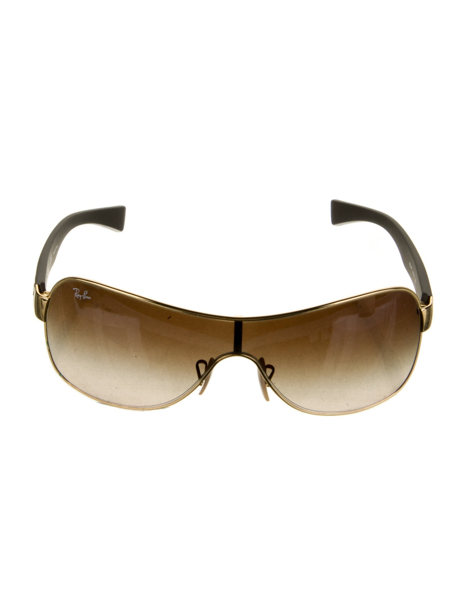 Ray-Ban Shield Mirrored Sunglasses Shield Sunglasses - Gold Sunglasses ...