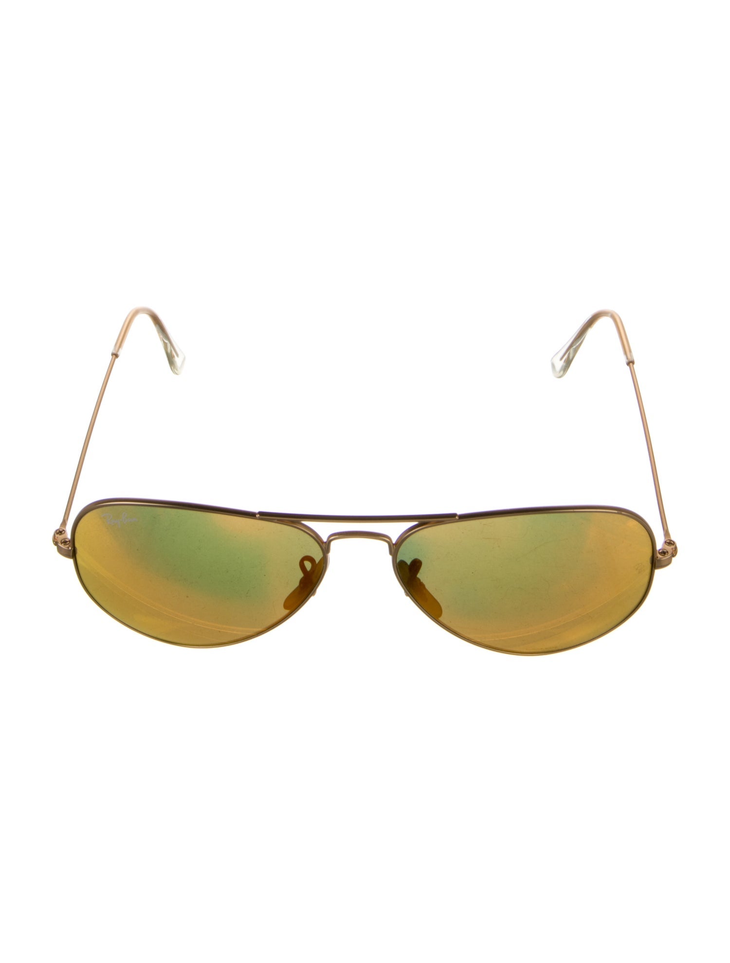 Ray-Ban Flash Mirror Lens Aviator Sunglasses - Gold Sunglasses ...
