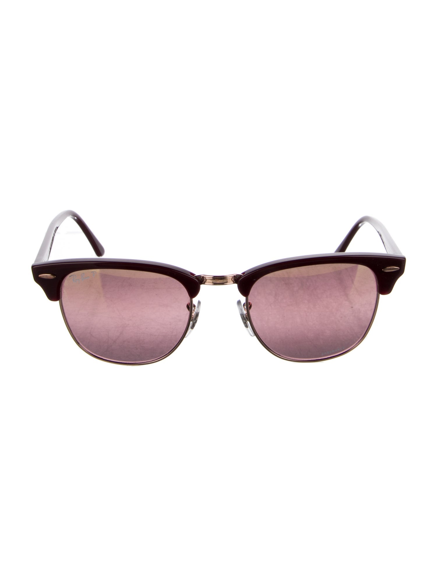 Ray-Ban Clubmaster Wayfarer Sunglasses - Burgundy Sunglasses ...