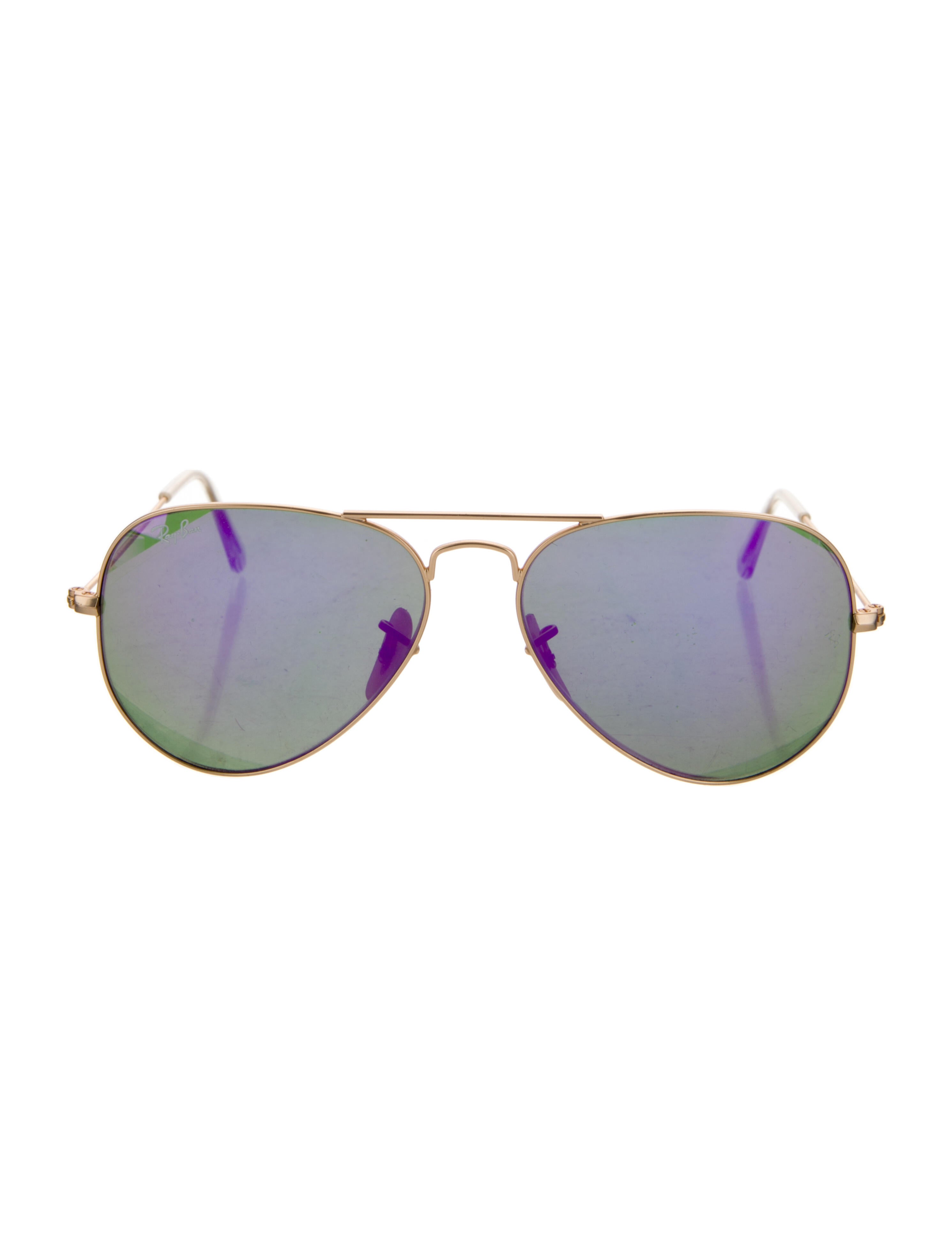 Ray-Ban Flash Aviator Sunglasses - Gold Sunglasses, Accessories ...