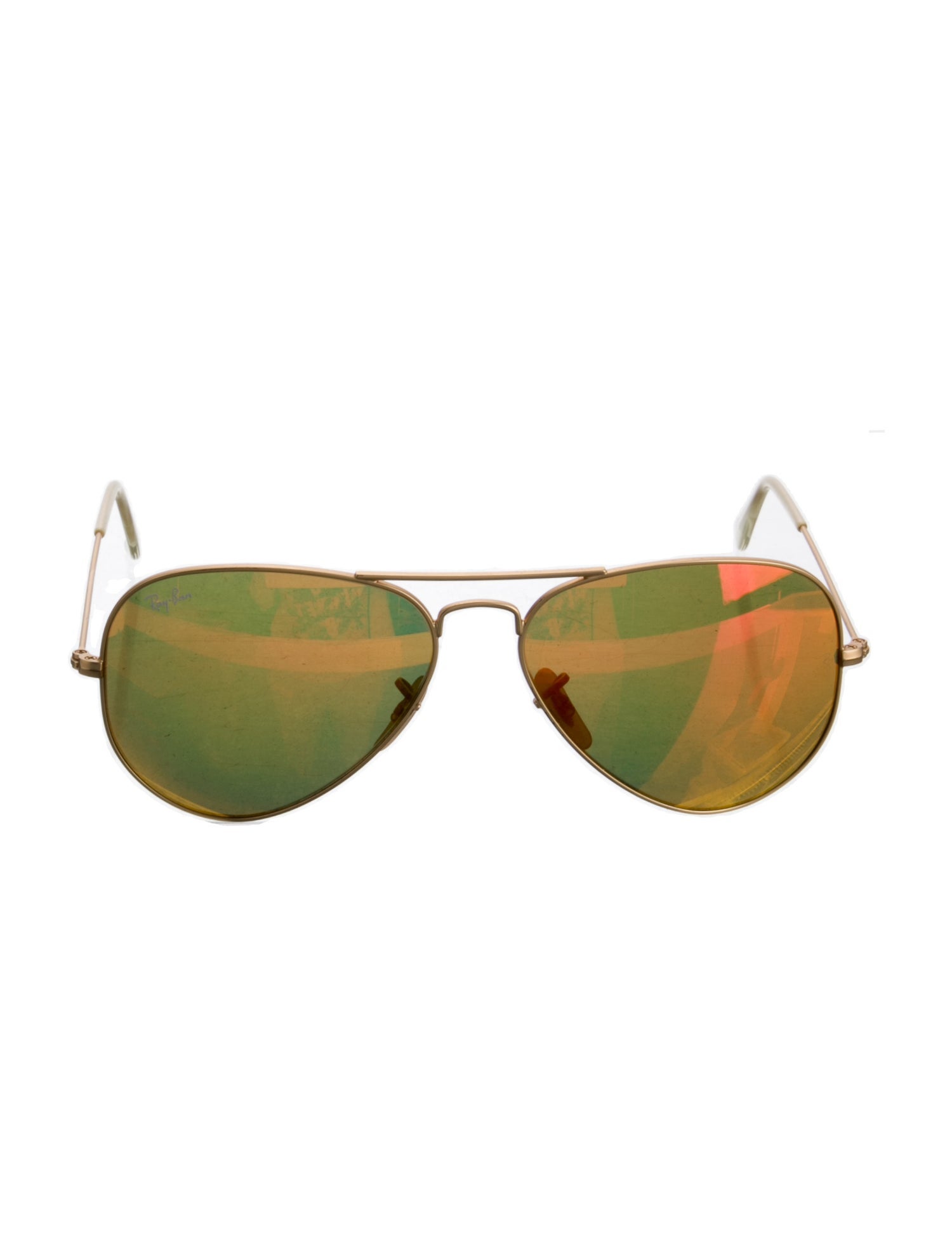 Ray-Ban Aviator Mirrored Sunglasses - Gold Sunglasses, Accessories ...