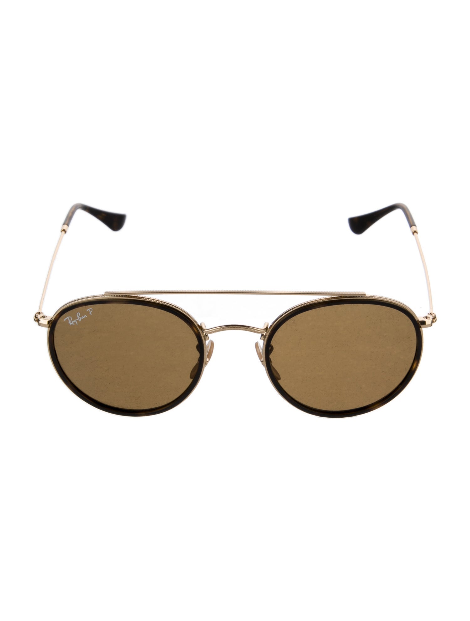Ray-Ban Double Bridge Aviator Sunglasses - Gold Sunglasses, Accessories ...