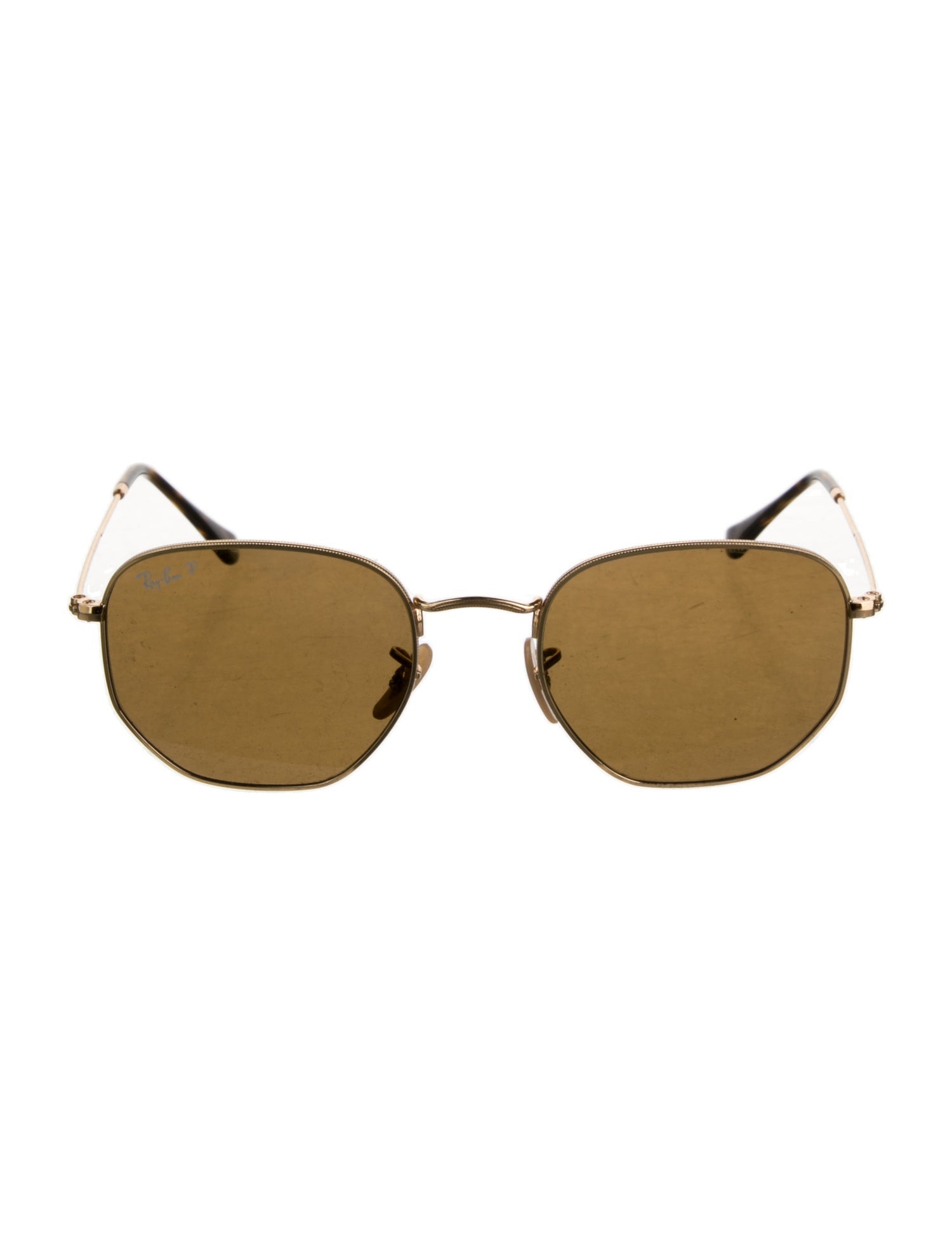 Ray-Ban Hexagonal Square Sunglasses - Gold Sunglasses, Accessories ...