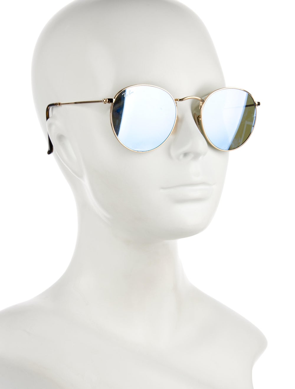 Ray-Ban Round Mirrored Sunglasses - Gold Sunglasses, Accessories ...