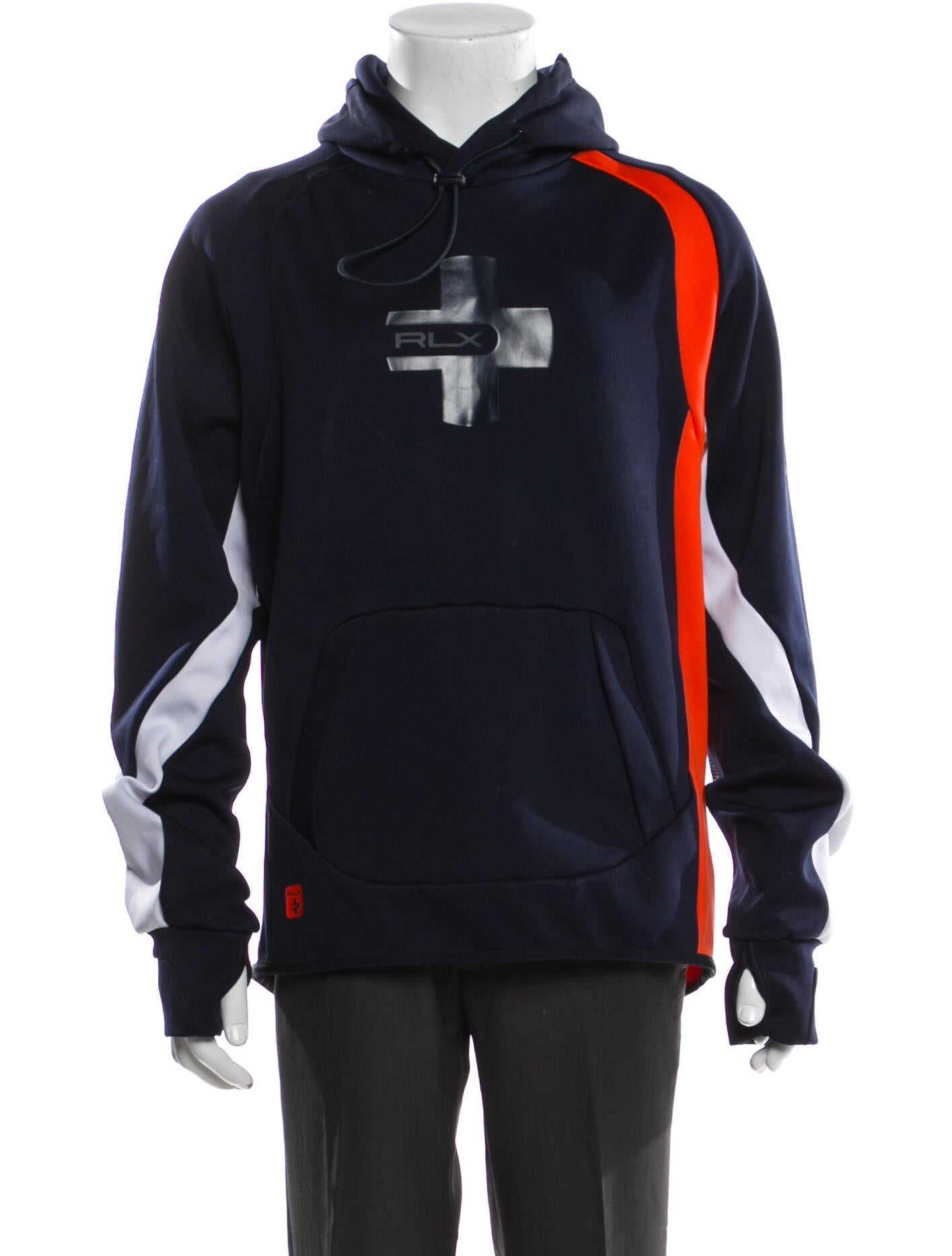 RLX by Ralph Lauren Graphic Print Crew Neck Hoodie - Blue Sweatshirts ...