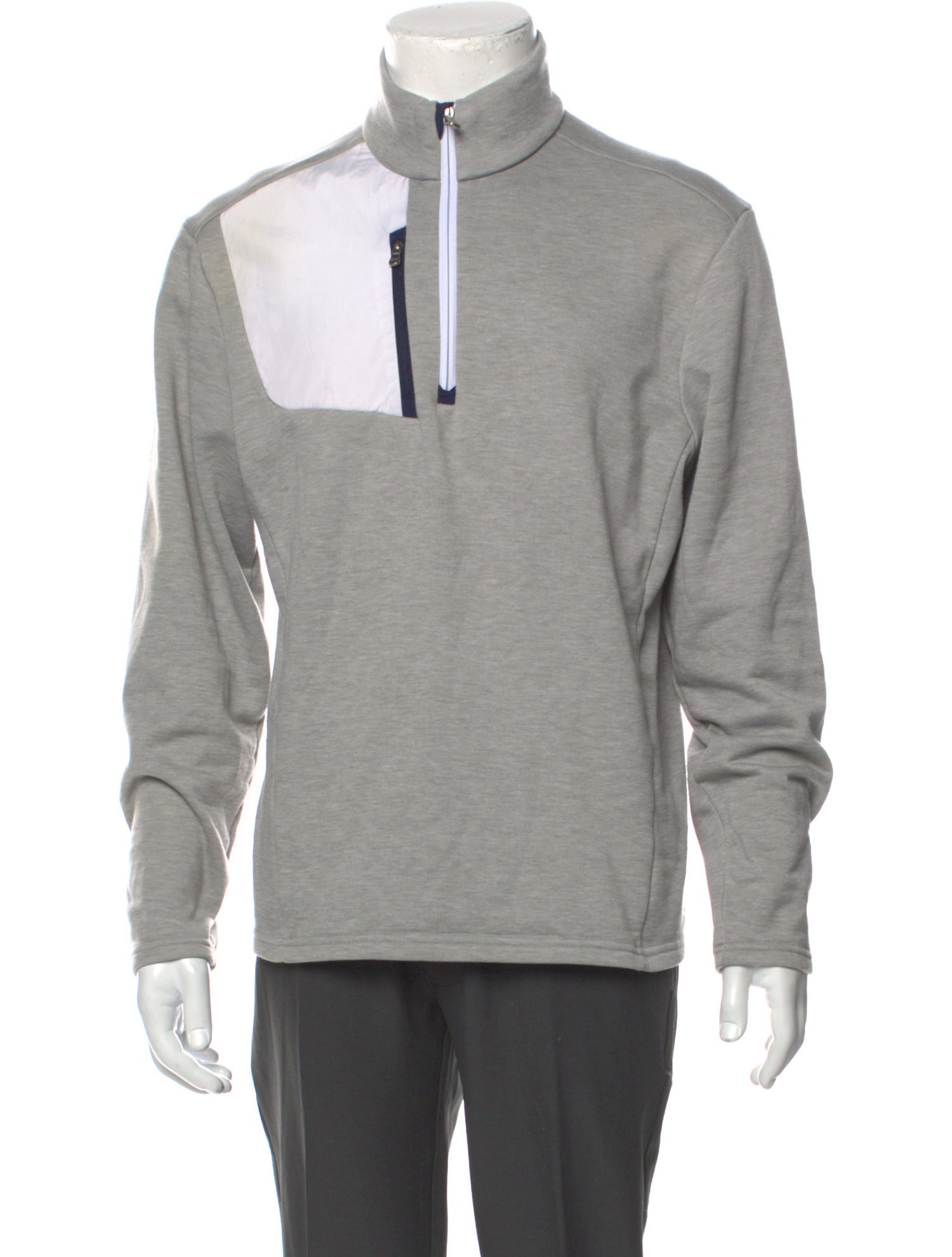 RLX by Ralph Lauren Mock Neck Long Sleeve Pullover - Grey Sweaters ...