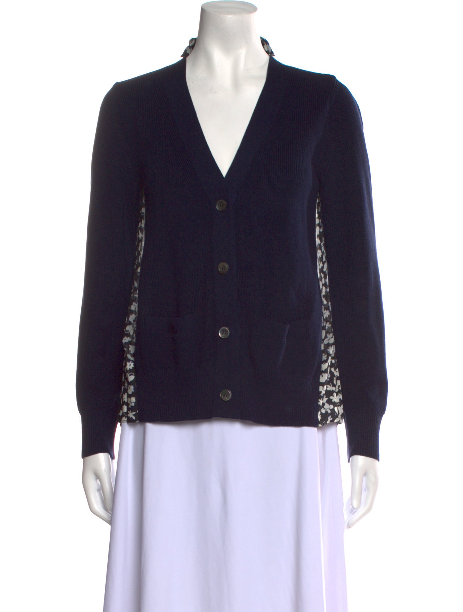 Sacai V-Neck Sweater - Blue Knitwear, Clothing - WS136079 | The RealReal