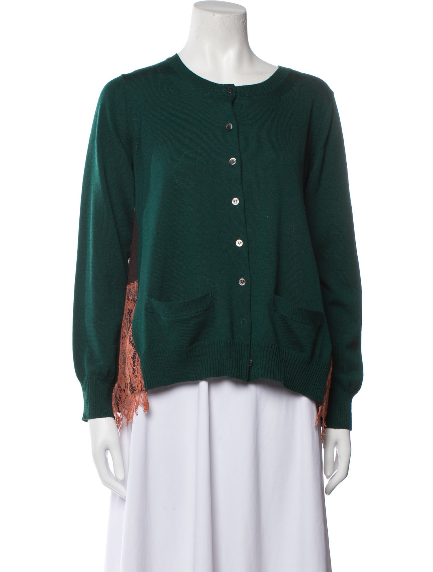 Sacai Crew Neck Sweater - Green Knitwear, Clothing - WS139135 | The ...