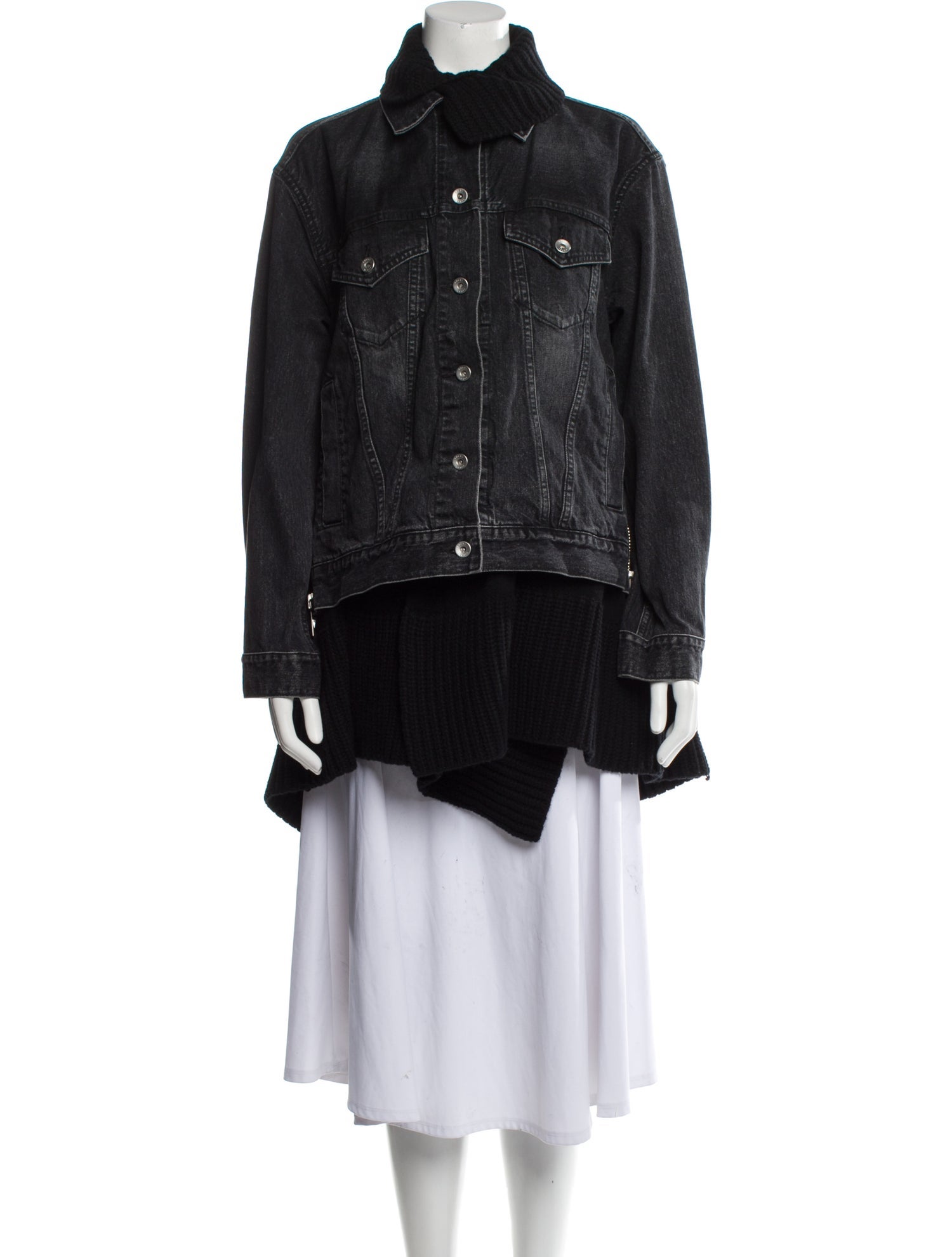 Sacai Denim Jacket - Black Jackets, Clothing - WS139226 | The RealReal