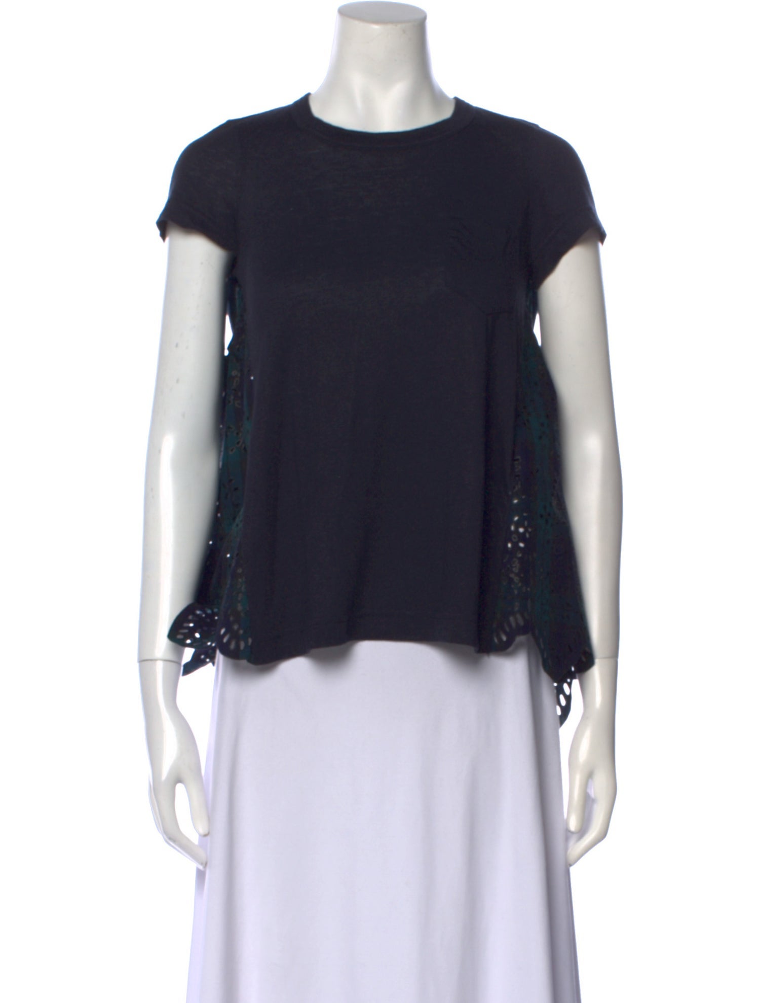 Sacai Crew Neck Short Sleeve Top - Blue Tops, Clothing - WS139407 | The ...