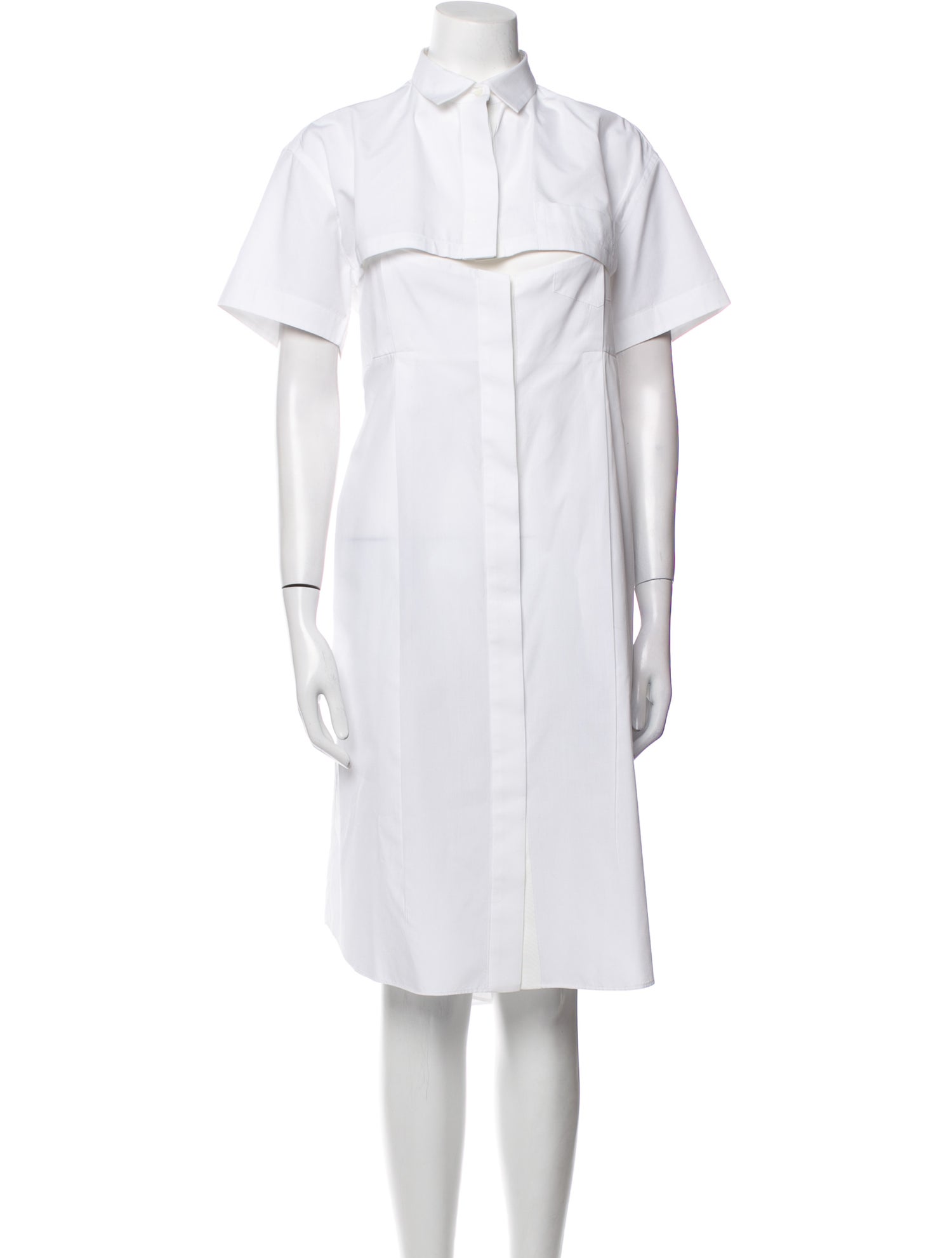 Sacai Midi Length Dress - White Dresses, Clothing - WS141024 | The RealReal