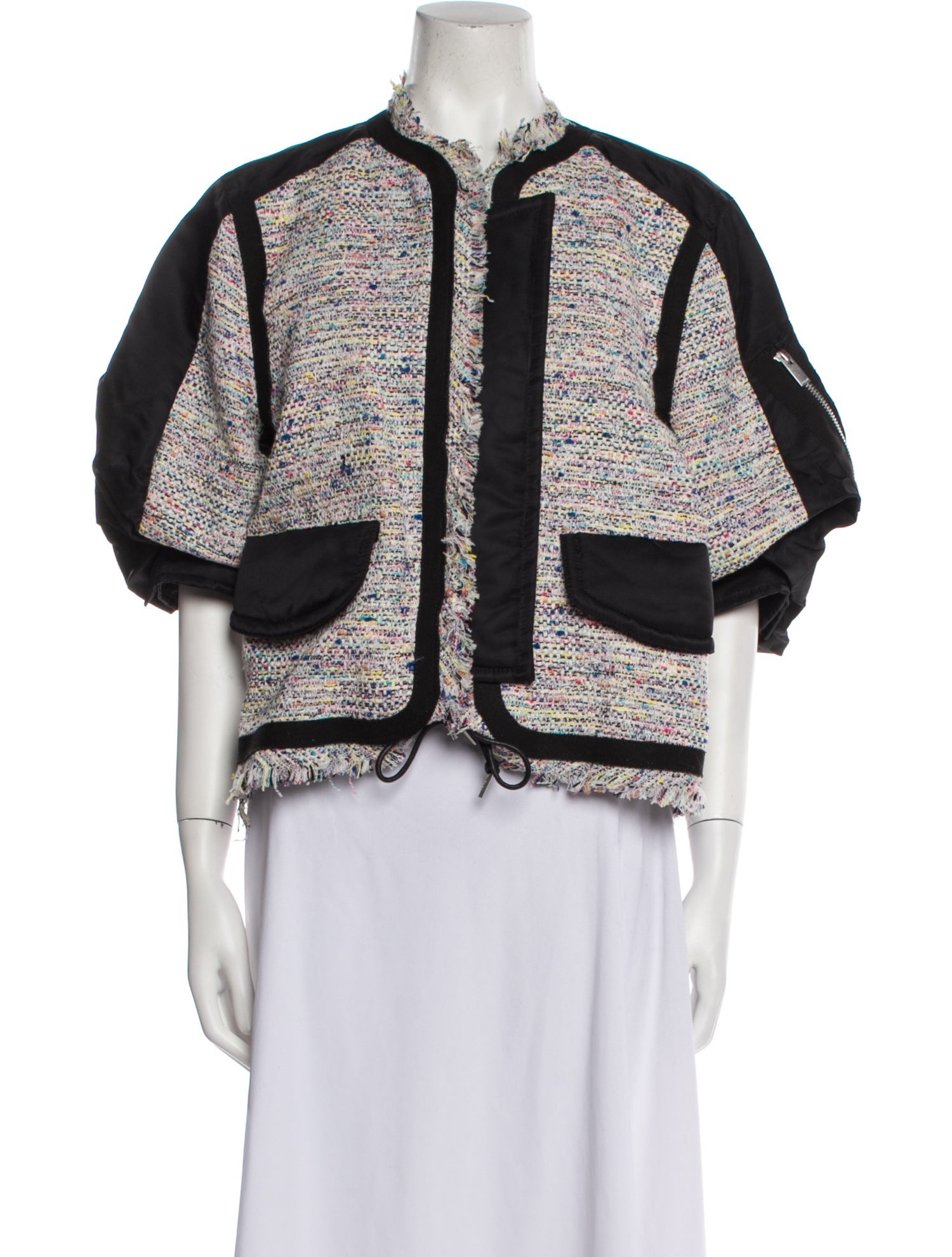 Sacai Tweed Pattern Jacket - Black Jackets, Clothing - WS141422 | The ...